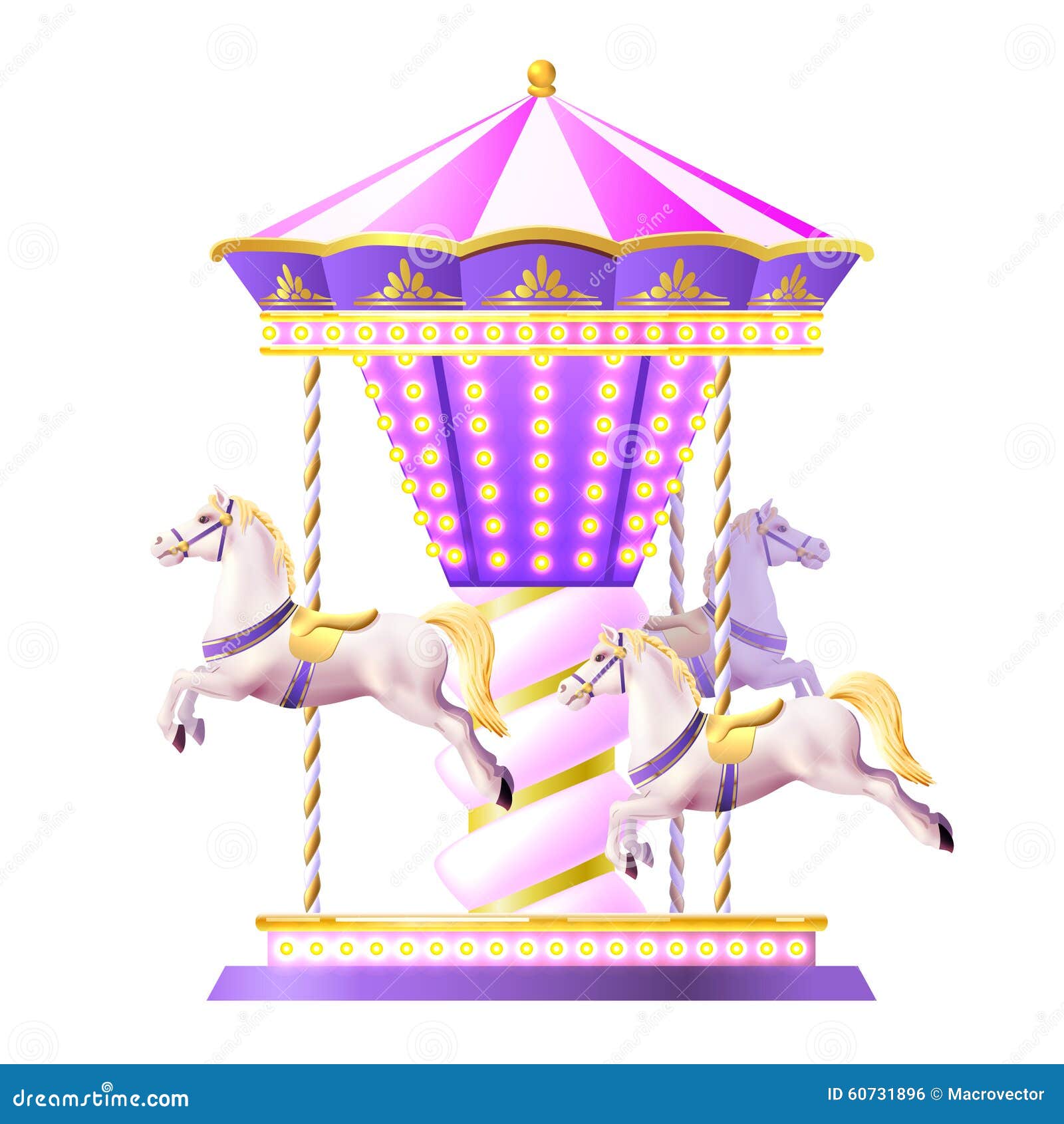 Ilustração Retro Do Carrossel Ilustração do Vetor - Ilustração de ...