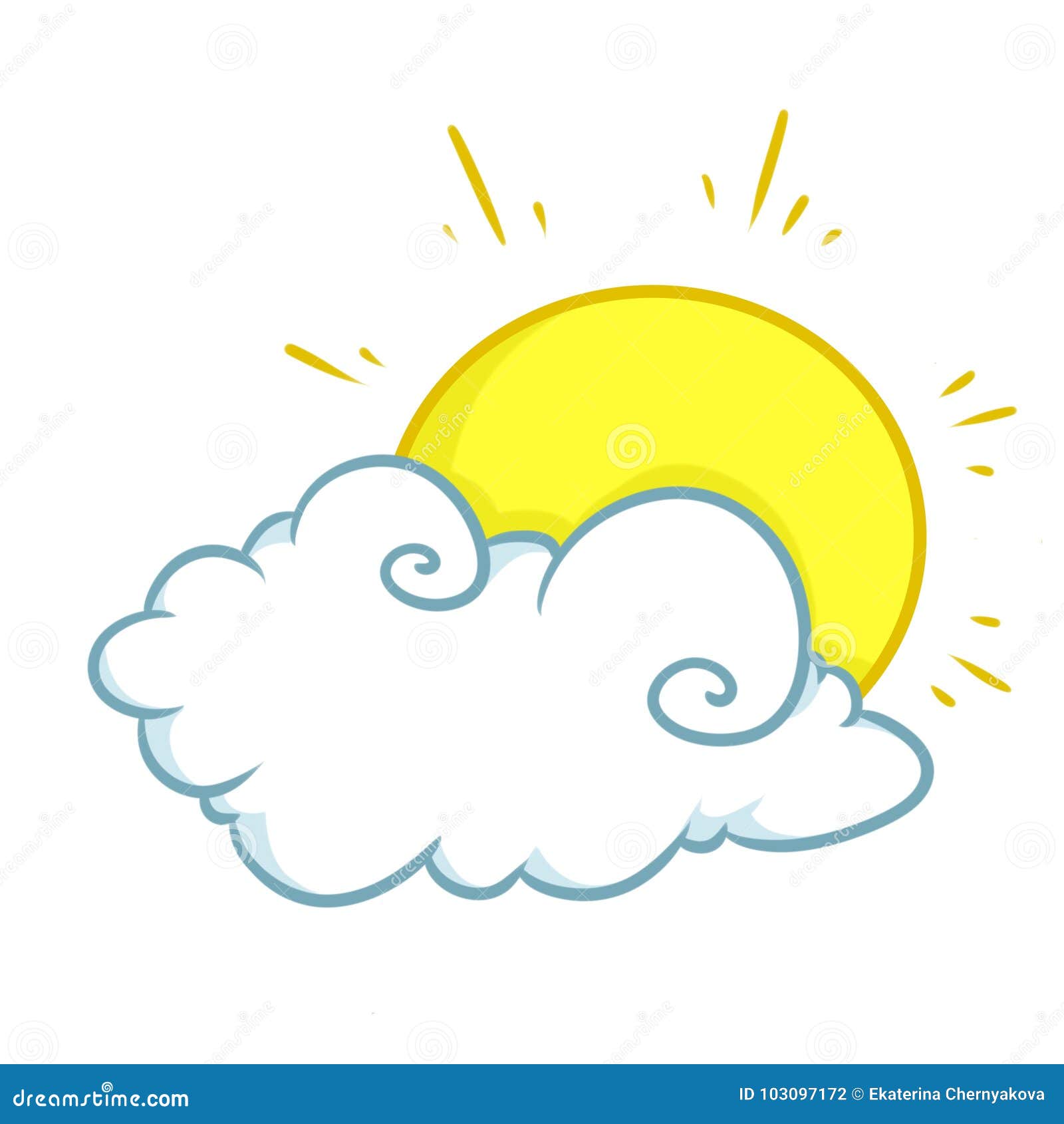 Ilustrações Do Sol Da Nuvem Ilustração Stock - Ilustração de clima ...