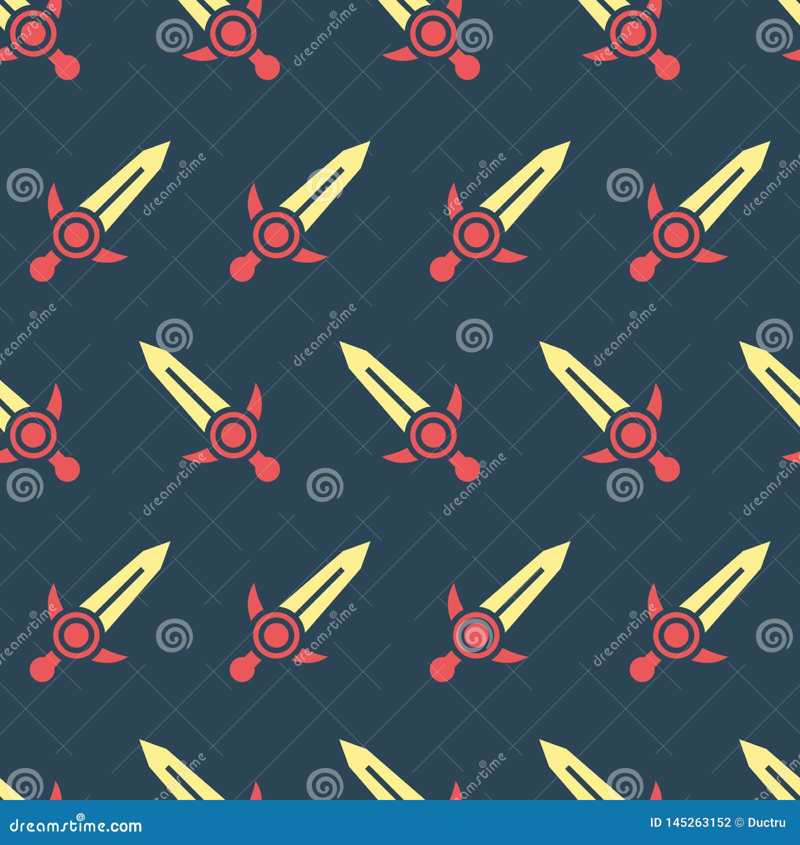 Simple Vector Illustration with Ability To Change. Pattern with Daggers ...