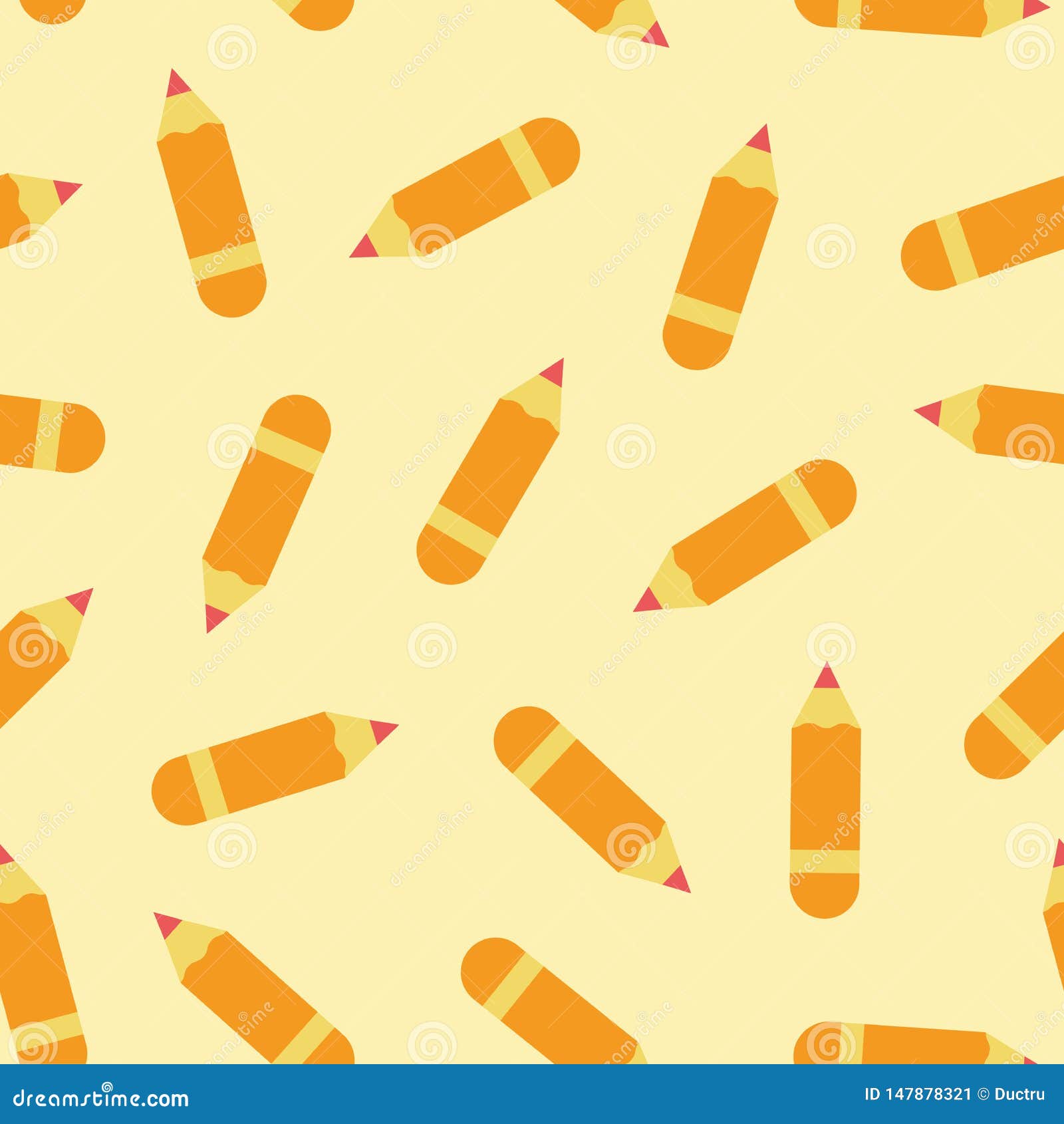 Simple Vector Illustration with Ability To Change. Pattern with Pencils ...