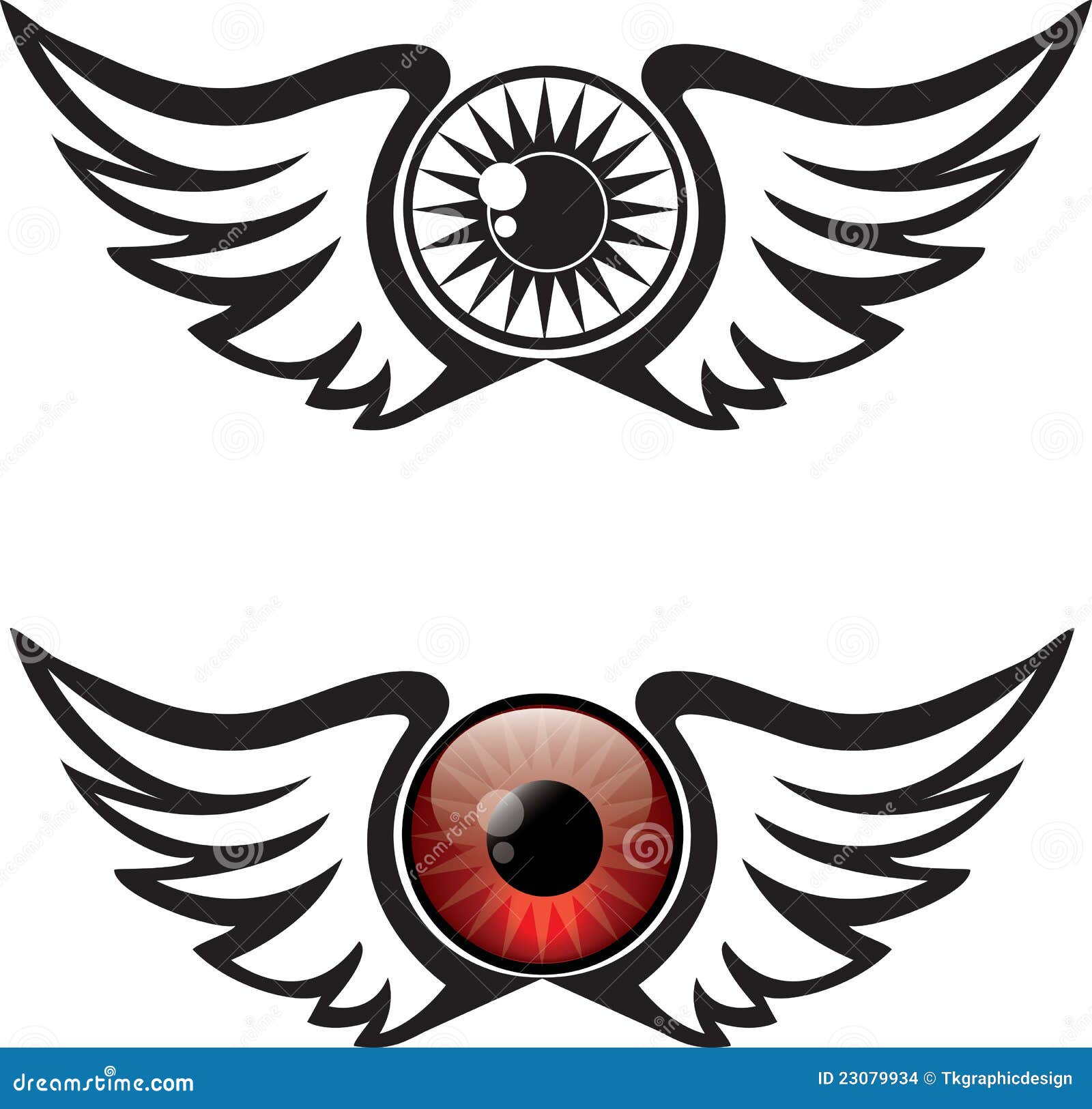 Ilustración Coa Alas Del Ojo Ilustración del Vector - Ilustración de ...