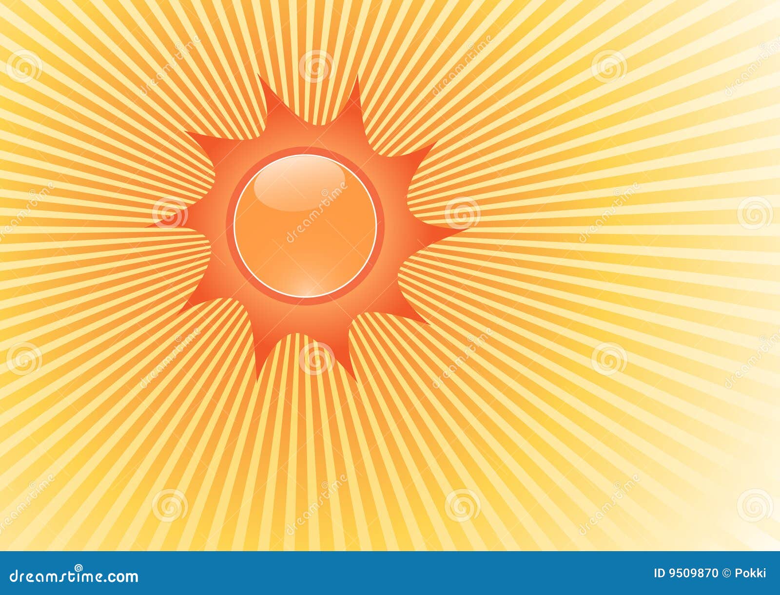 Ilustración Con El Sol. Vector Ilustración del Vector - Ilustración de ...
