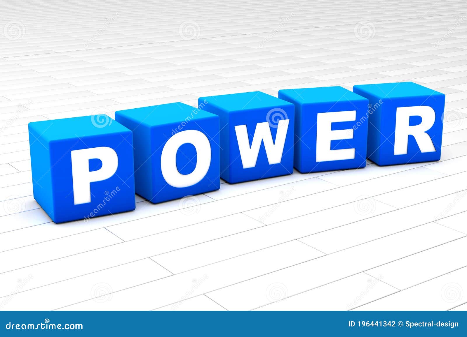 Ilustración 3D De La Palabra Poder Stock de ilustración - Ilustración ...