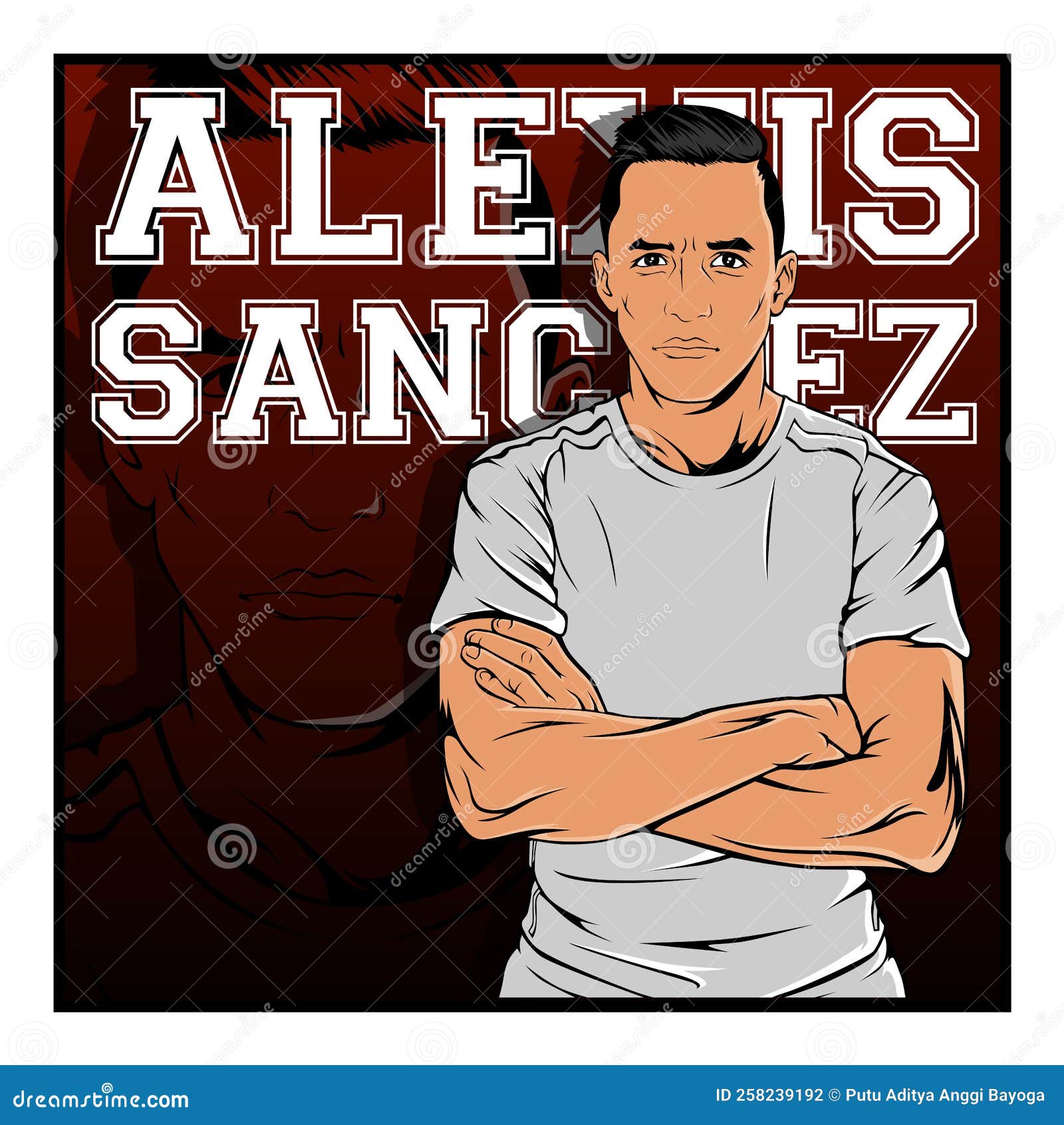 Ilustración De Alexis Sanchez Fotografía editorial - Ilustración de ...