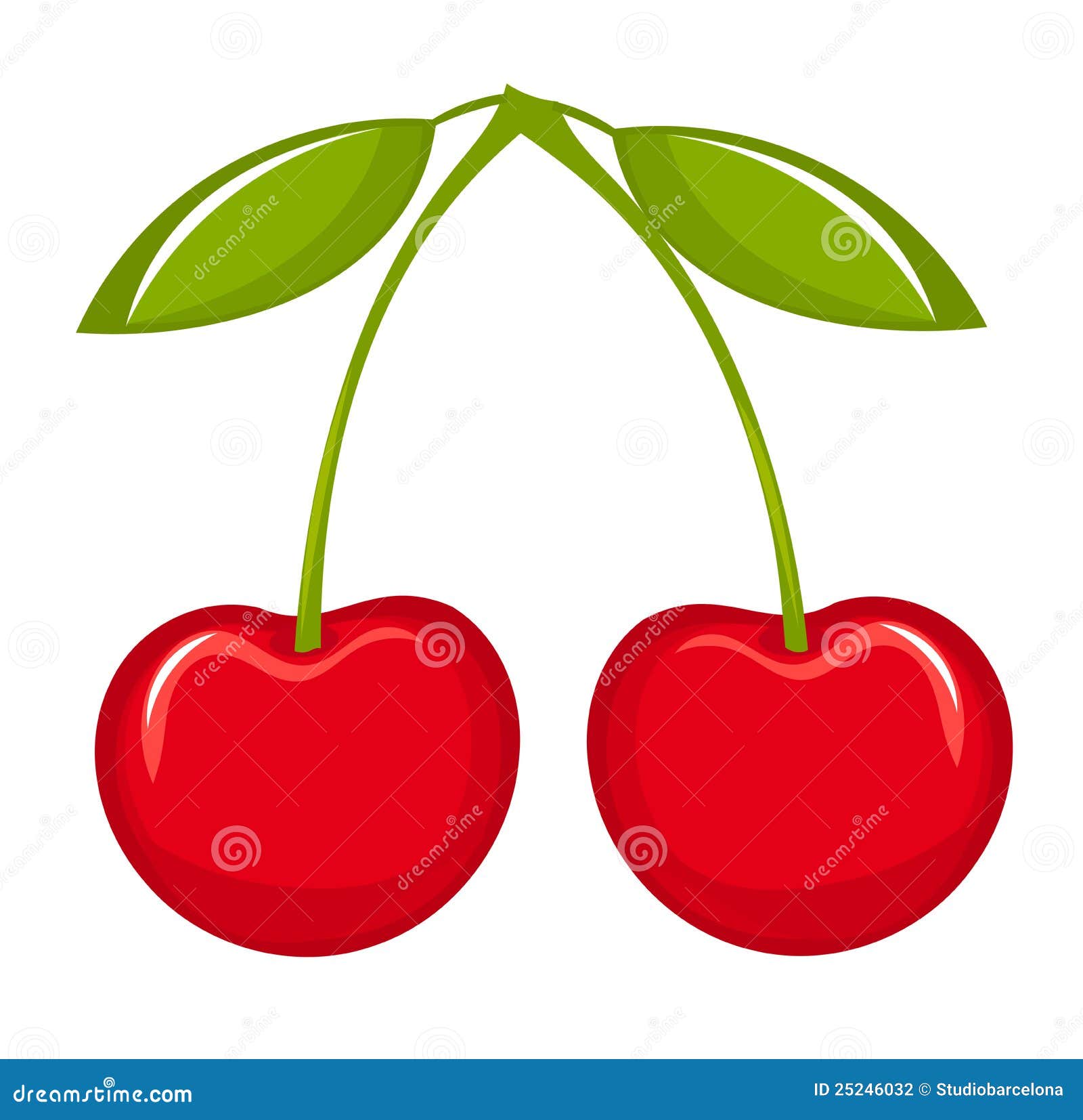 Ilustración de la cereza ilustración del vector. Ilustración de blanco ...