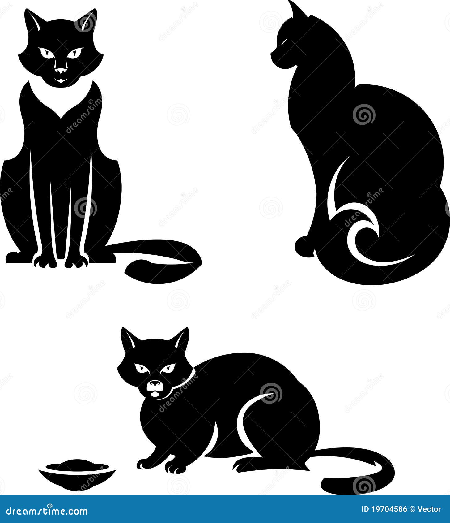 Ilustración De Los Gatos Del Vector Ilustración del Vector ...