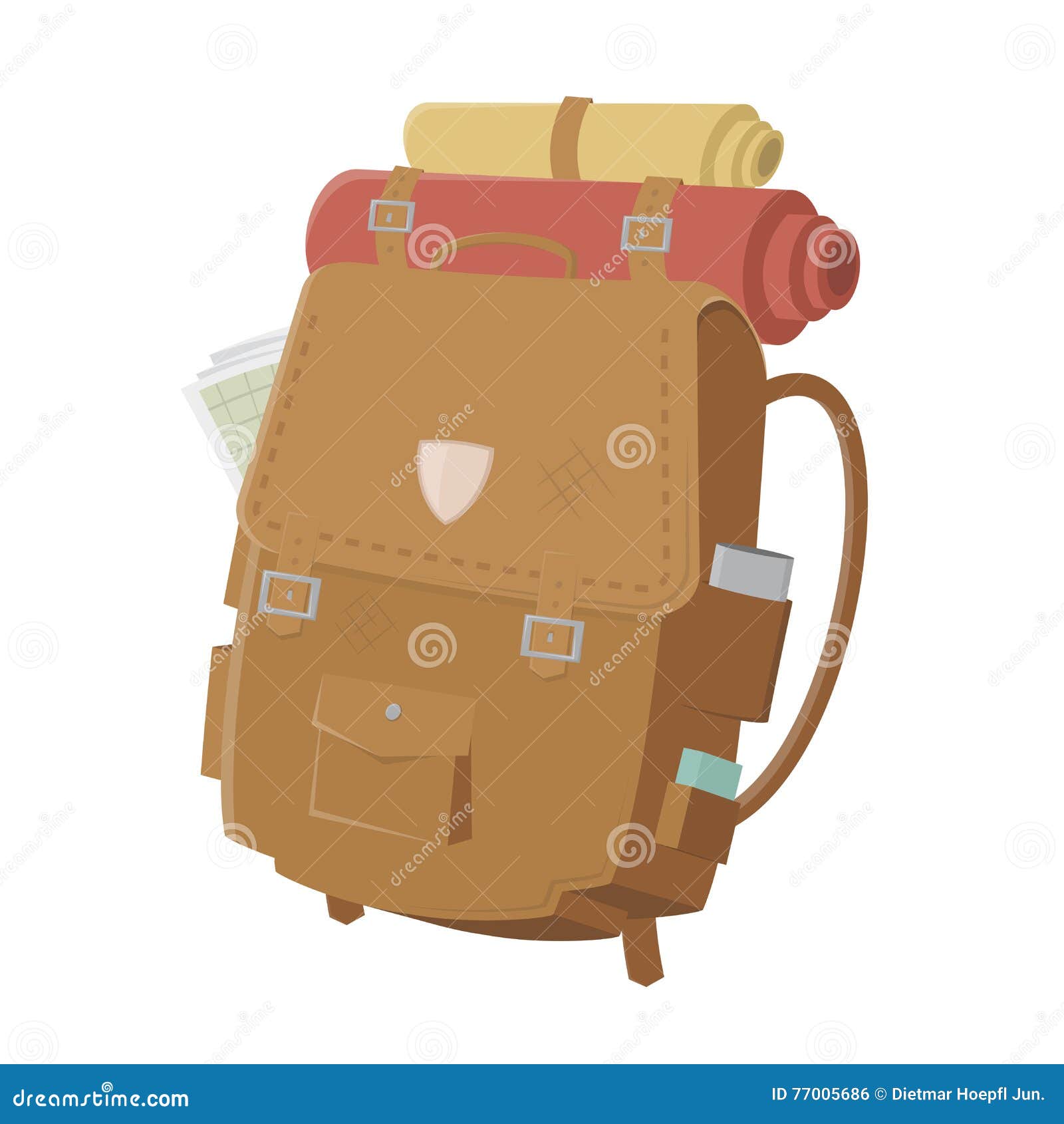 Ilustración de un morral ilustración del vector. Ilustración de equipo ...