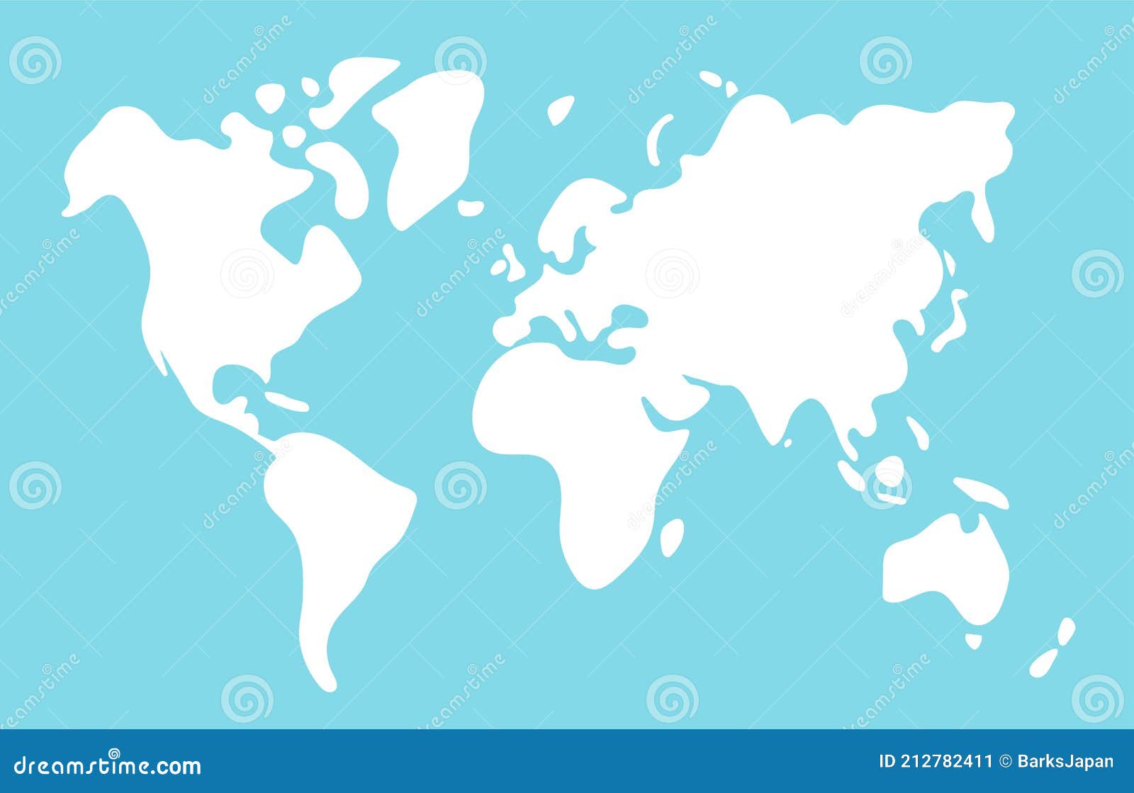 Ilustración De Vector De Mapa De Mundo Simplificado Ilustración del ...