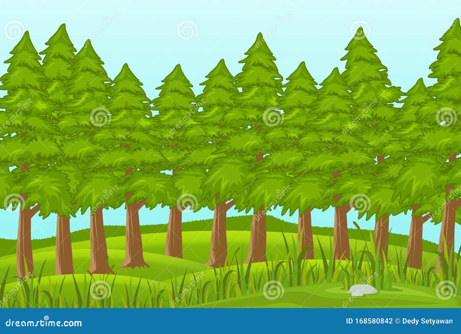 Ilustración del pinar ilustración del vector. Ilustración de escena ...