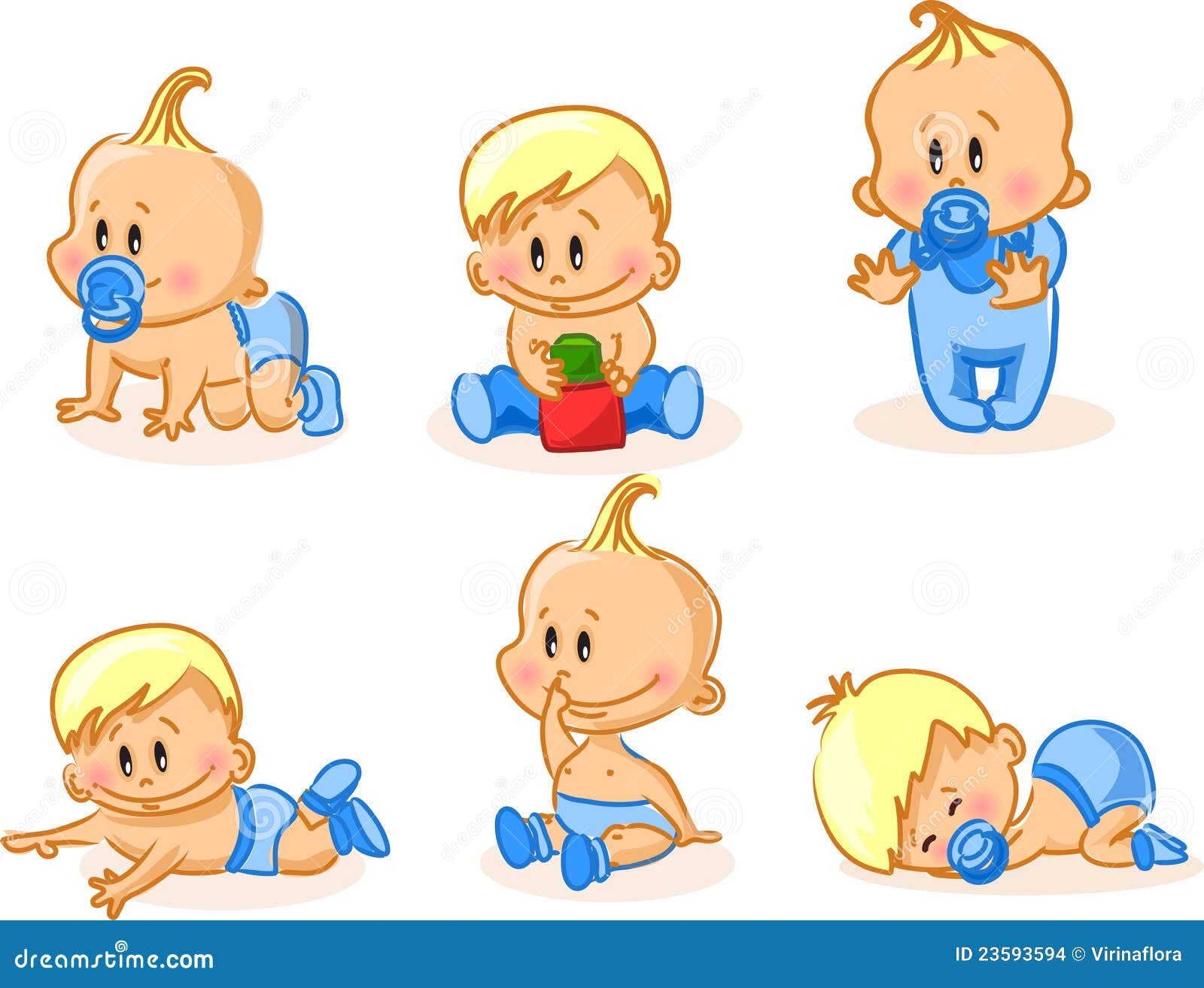 Ilustración Del Vector De Bebés Ilustración del Vector - Ilustración de ...