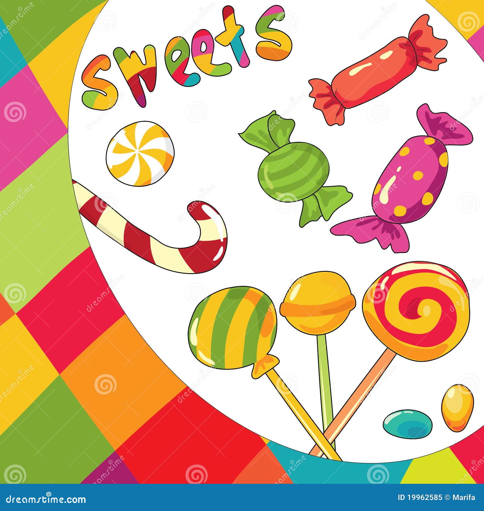 Ilustración Del Vector De Dulces. Ilustración del Vector - Ilustración ...