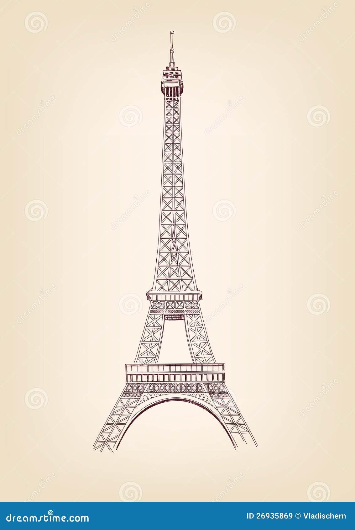 Ilustración Del Vector De La Torre Eiffel Ilustración del Vector ...