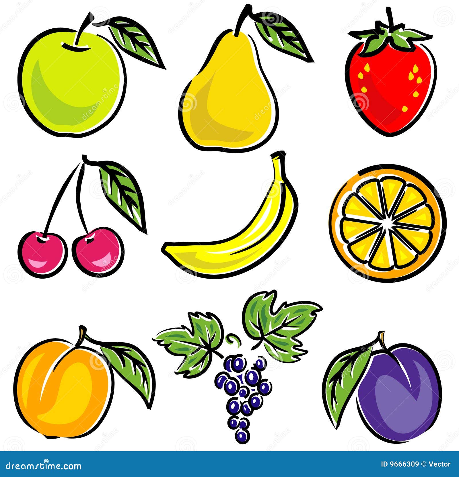 Ilustración Del Vector De Las Frutas Ilustración del Vector ...