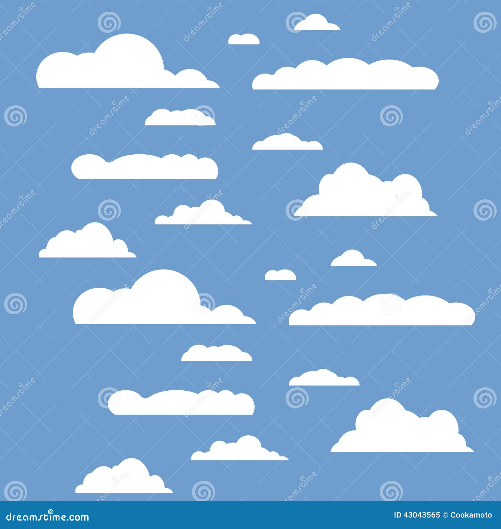 Ilustración Del Vector De Nubes Ilustración del Vector - Ilustración de ...