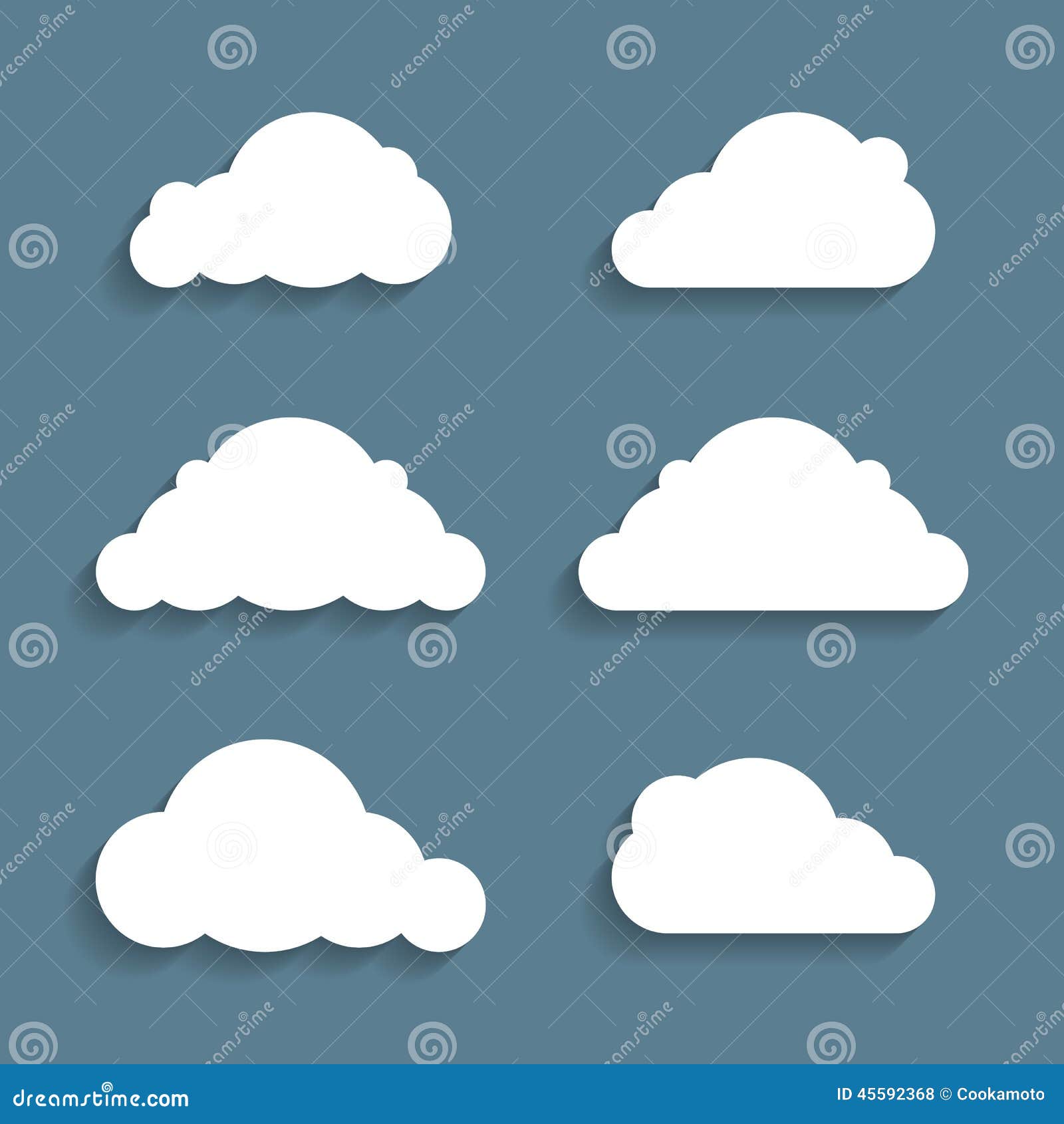 Ilustración Del Vector De Nubes Ilustración del Vector - Ilustración de ...