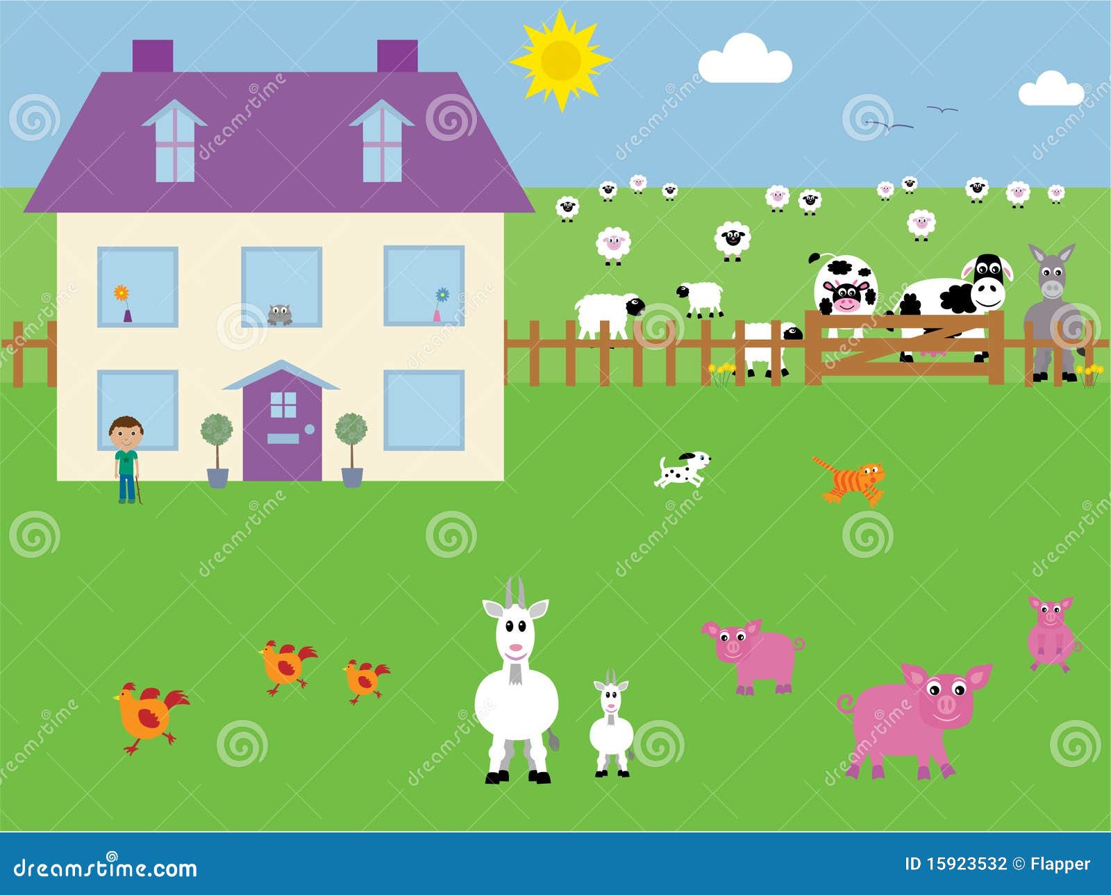 Ilustración Del Vector Del Corral Ilustración del Vector - Ilustración ...