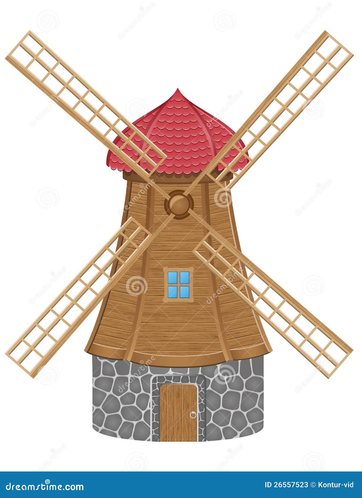 Ilustración Del Vector Del Molino De Viento Ilustración del Vector ...