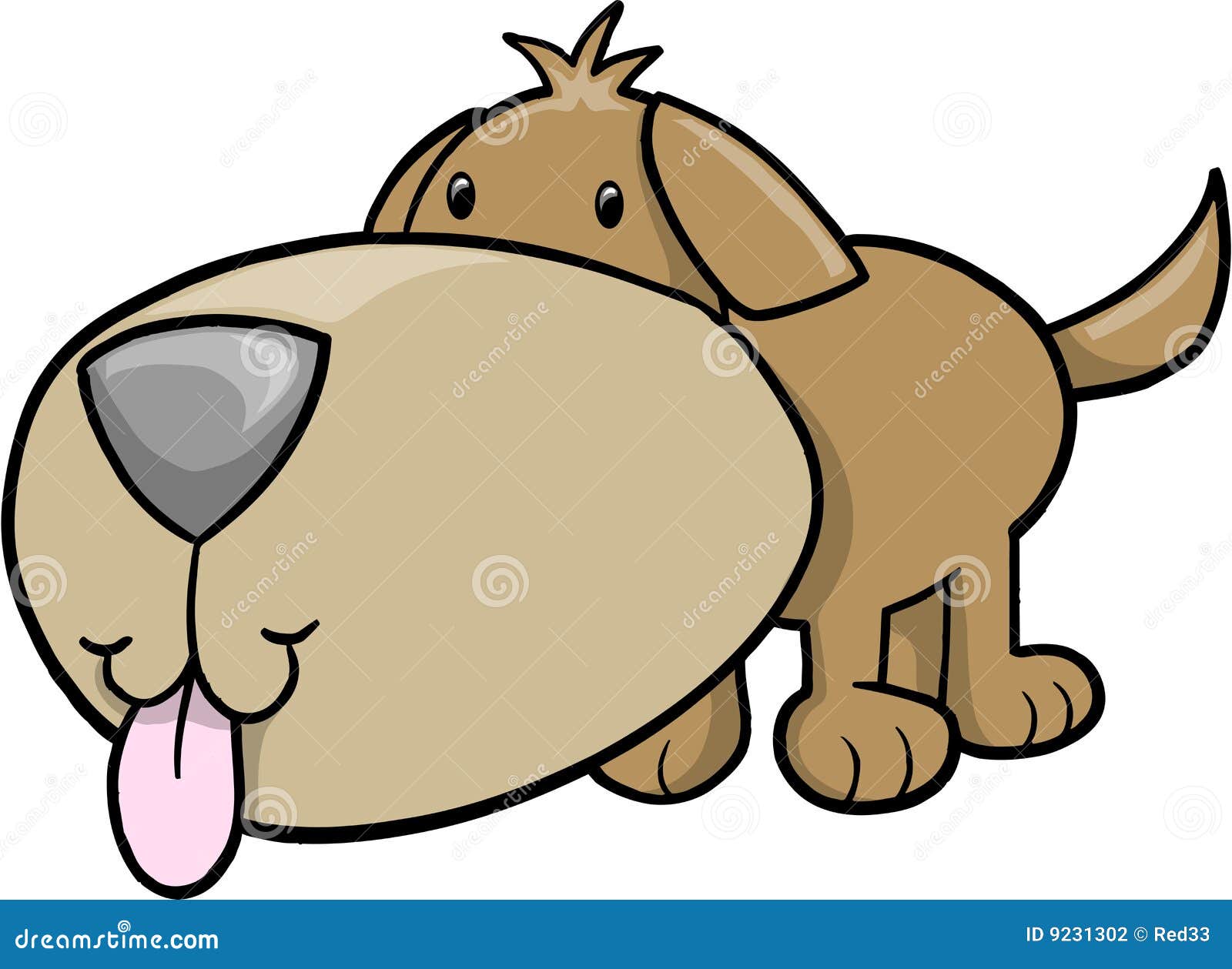 Ilustración Del Vector Del Perro De Perrito Ilustración del Vector ...