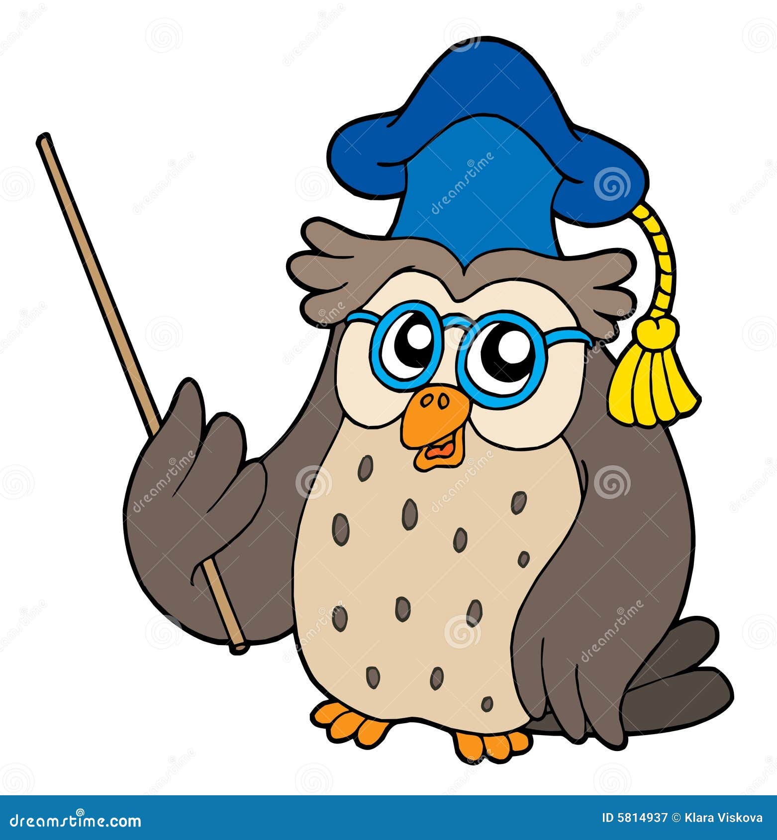 Ilustración Del Vector Del Profesor Del Buho Ilustración del Vector ...