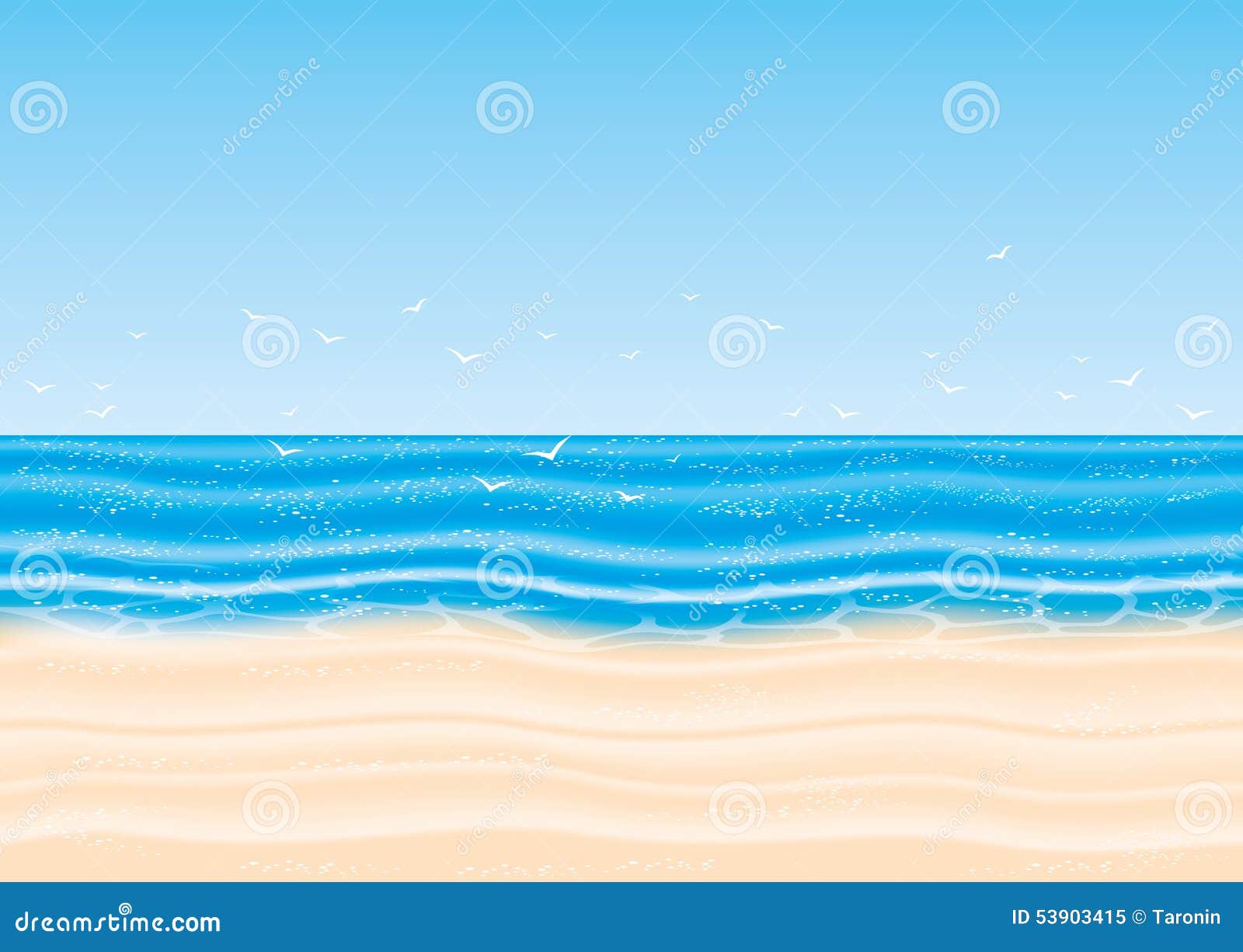 Ilustración Del Vector Playa Ilustración del Vector - Ilustración de ...