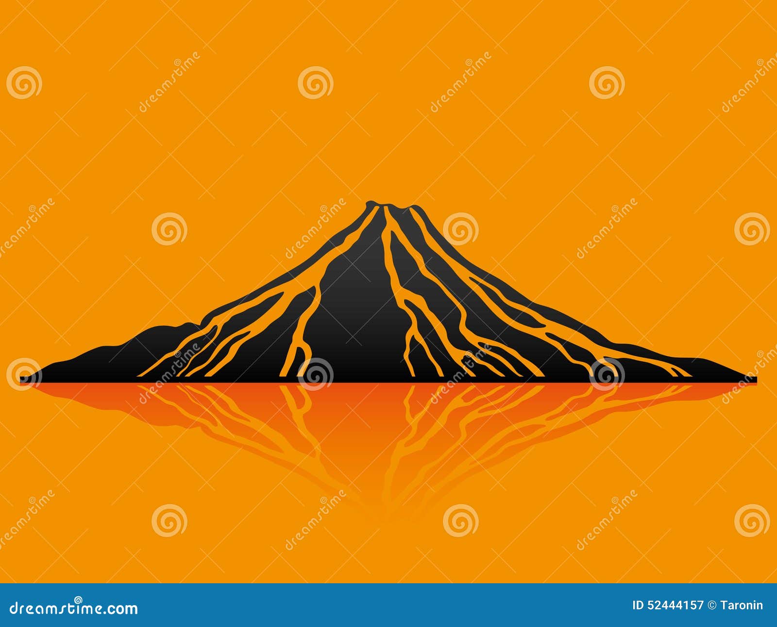 Ilustración Del Vector Volcán Ilustración del Vector - Ilustración de ...
