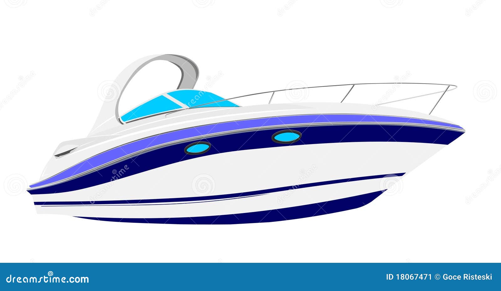 Ilustración del yate ilustración del vector. Ilustración de lujo - 18067471