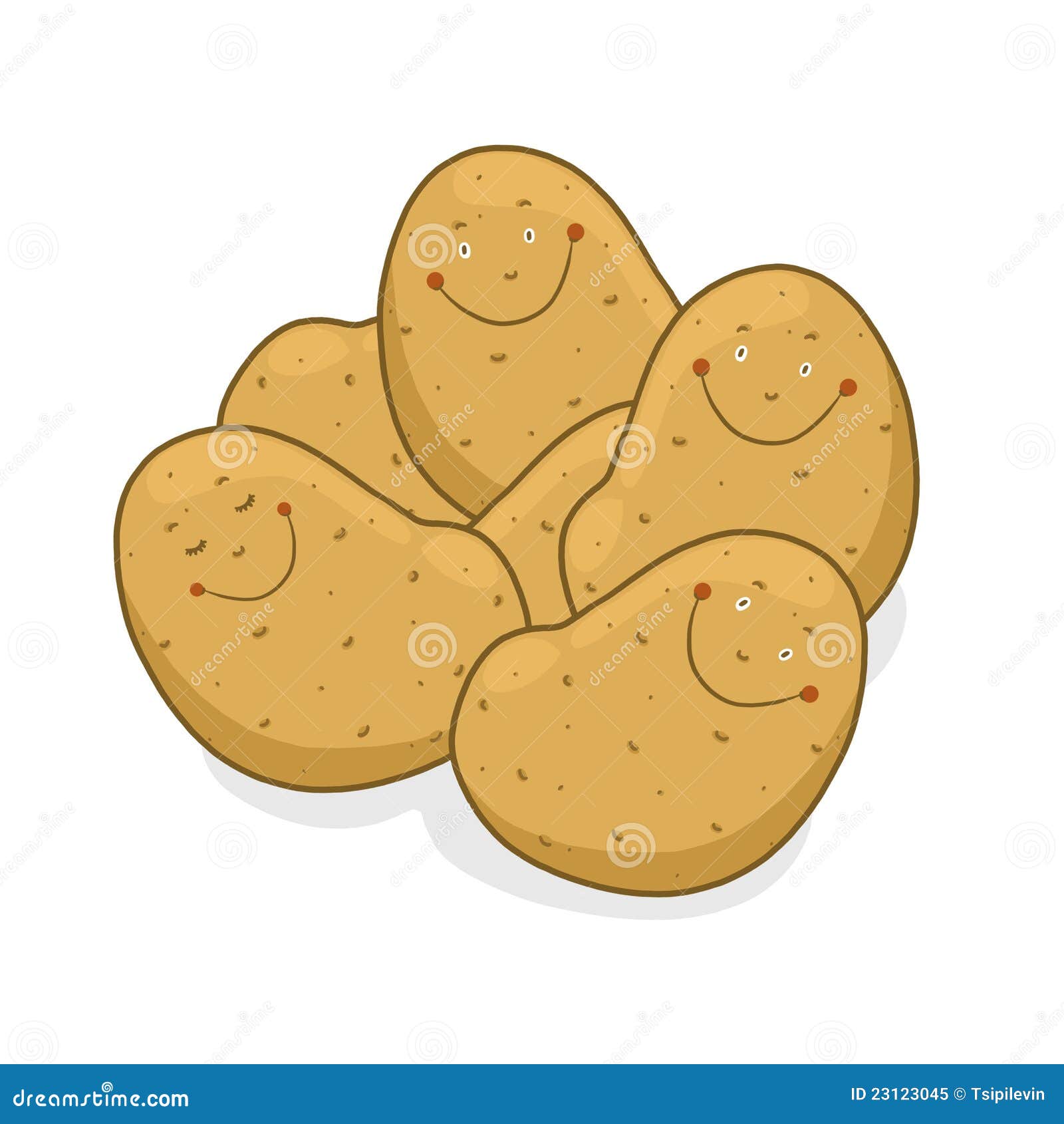 Ilustración Sonriente De Las Patatas Stock de ilustración - Ilustración ...
