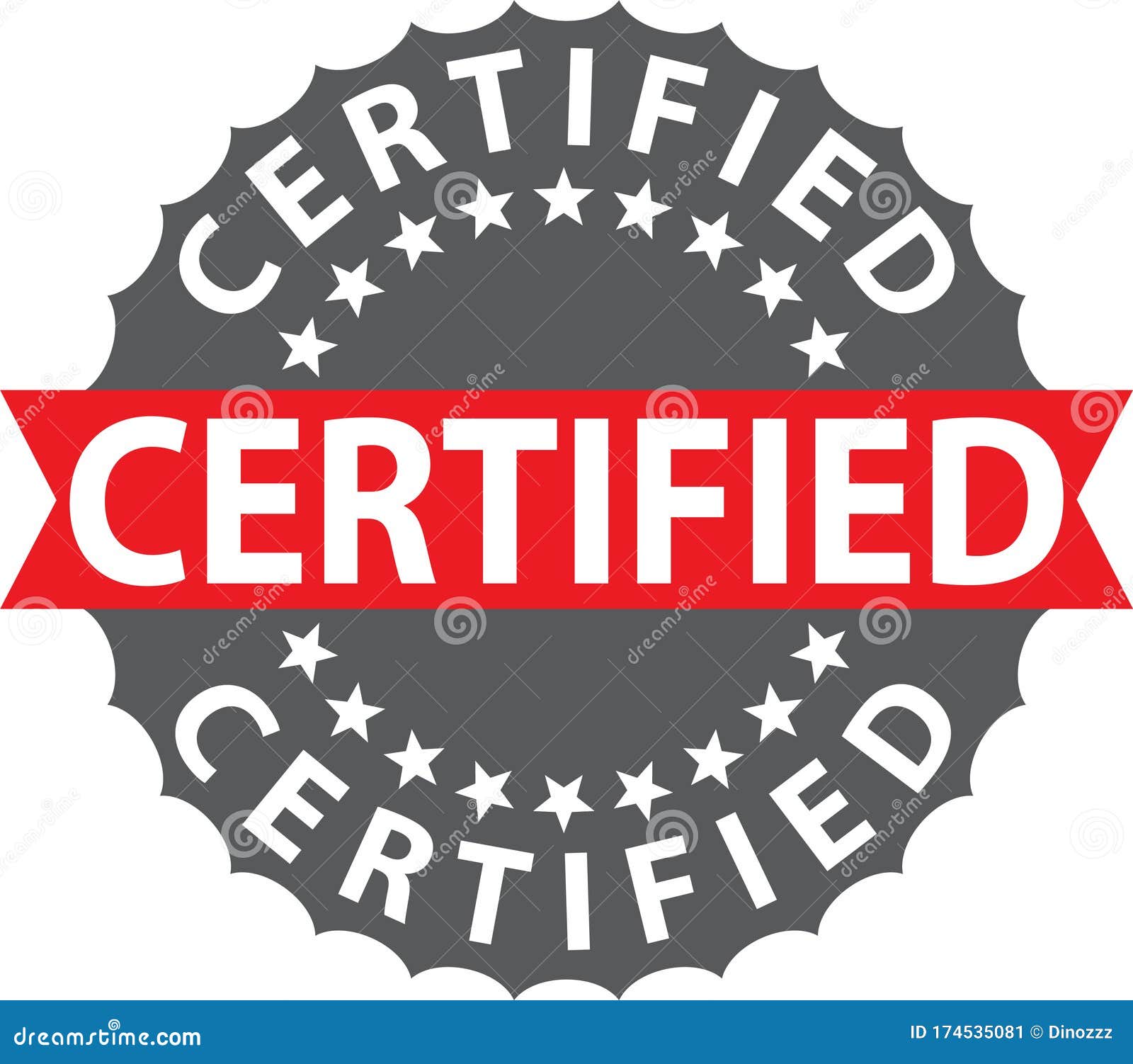 Ilustración Vectorial Certificada De Marca Certificada Ilustración del ...