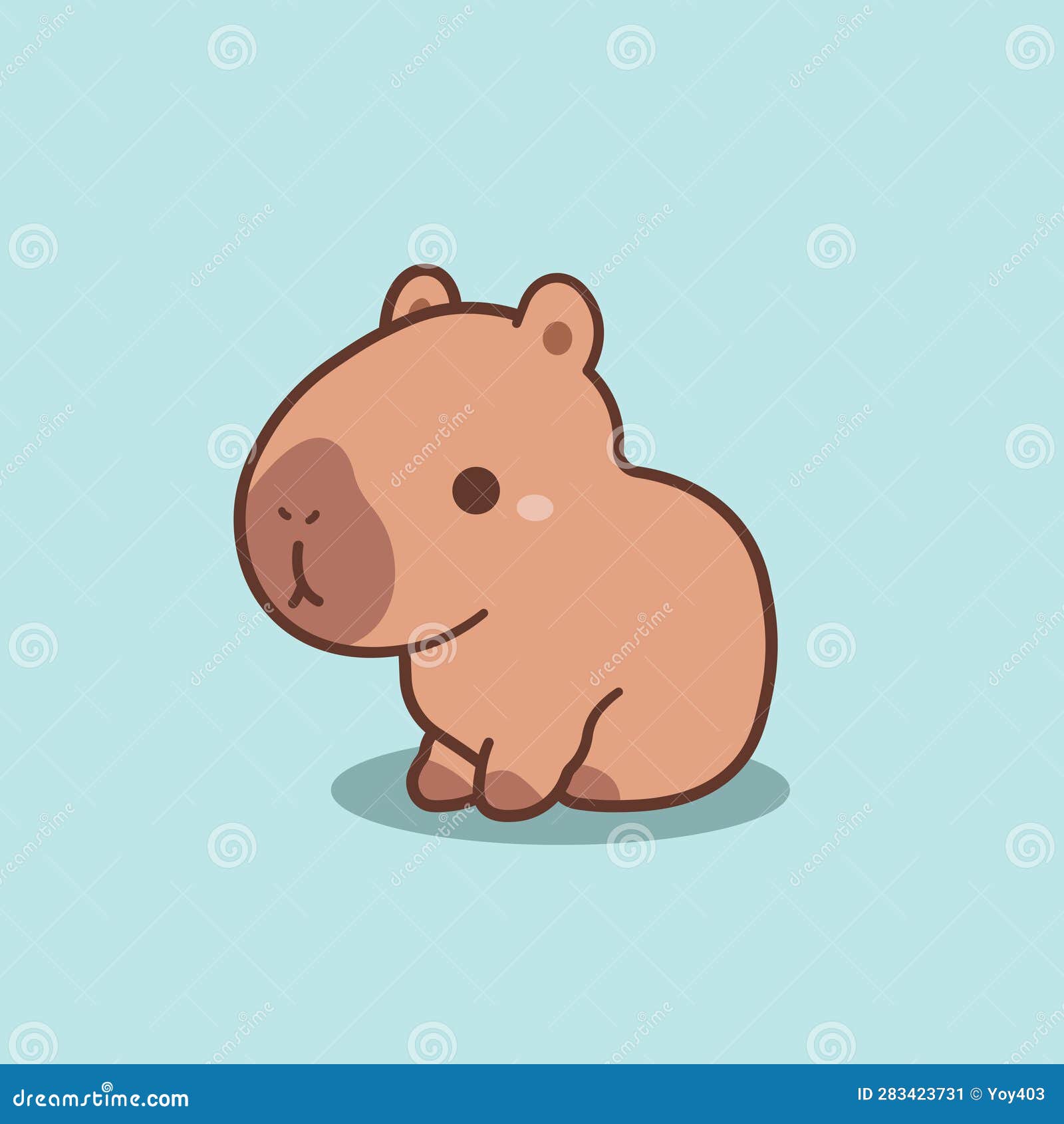 Ilustración Vectorial De Capibara Ilustración del Vector - Ilustración ...