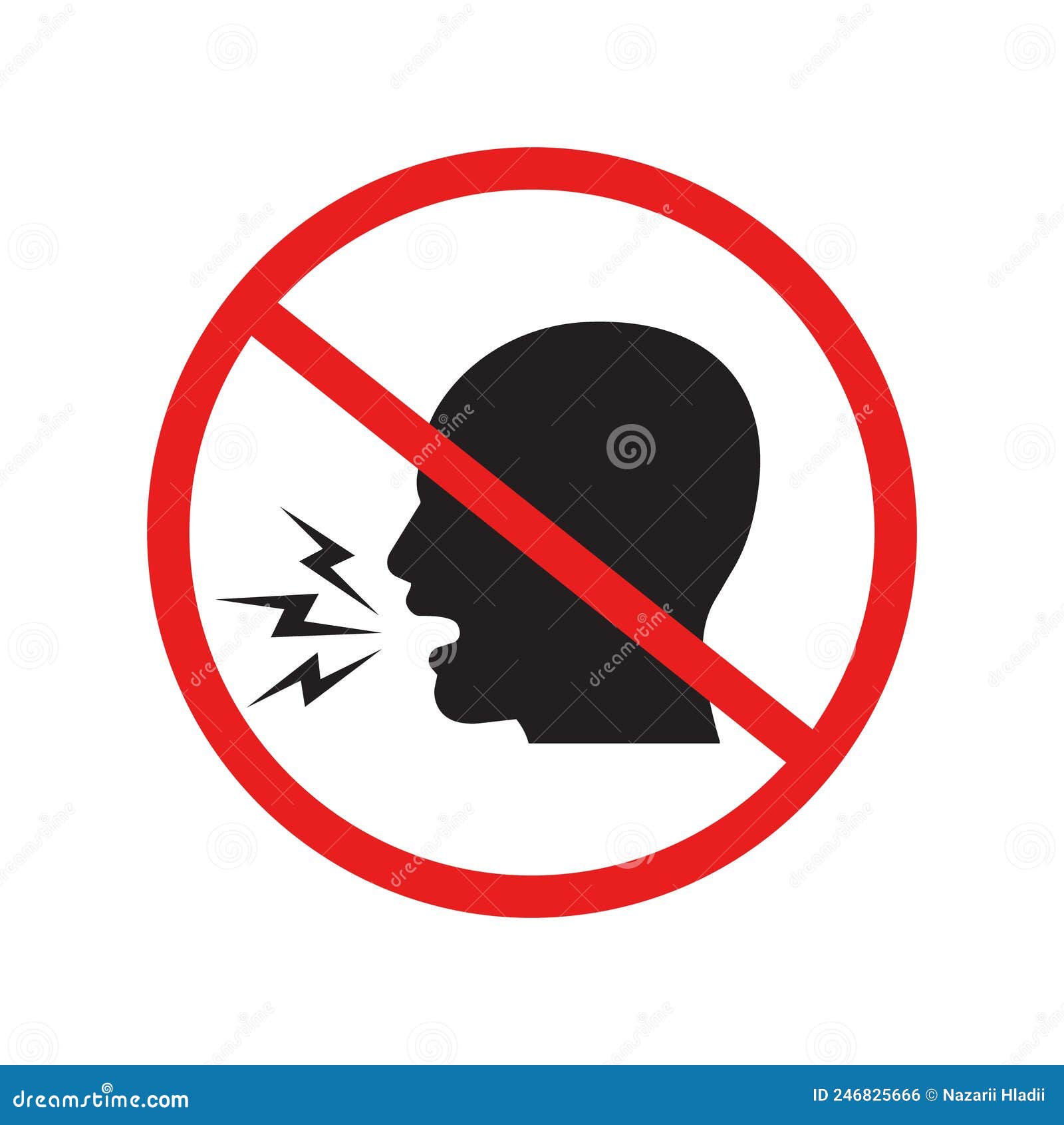 Ilustración Vectorial De Signo No Gritar. Ilustración del Vector ...
