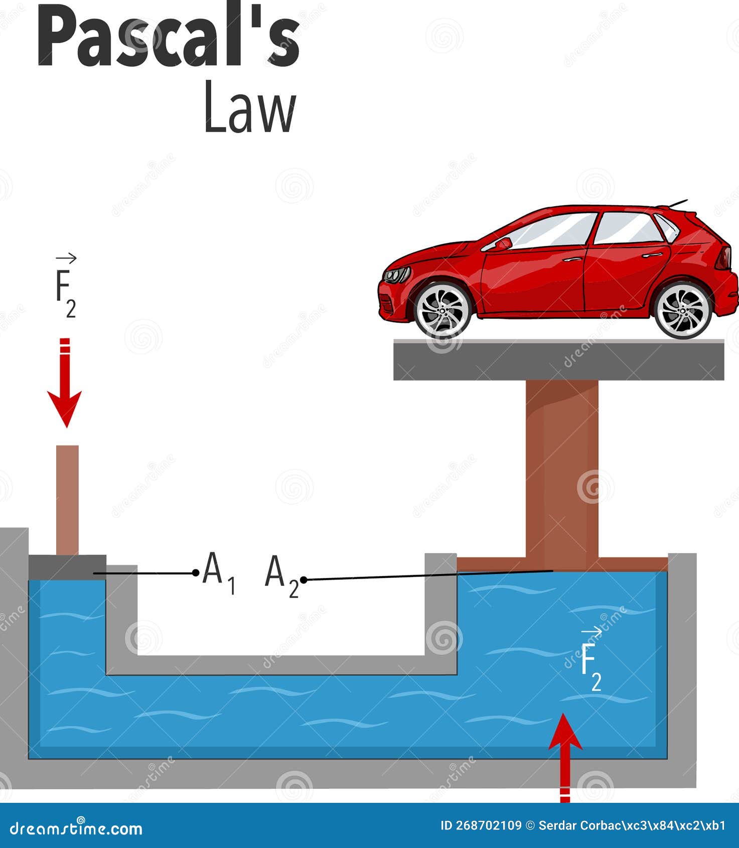 Ilustración Vectorial De Un Ejemplo De Ley Pascals Ilustración del ...