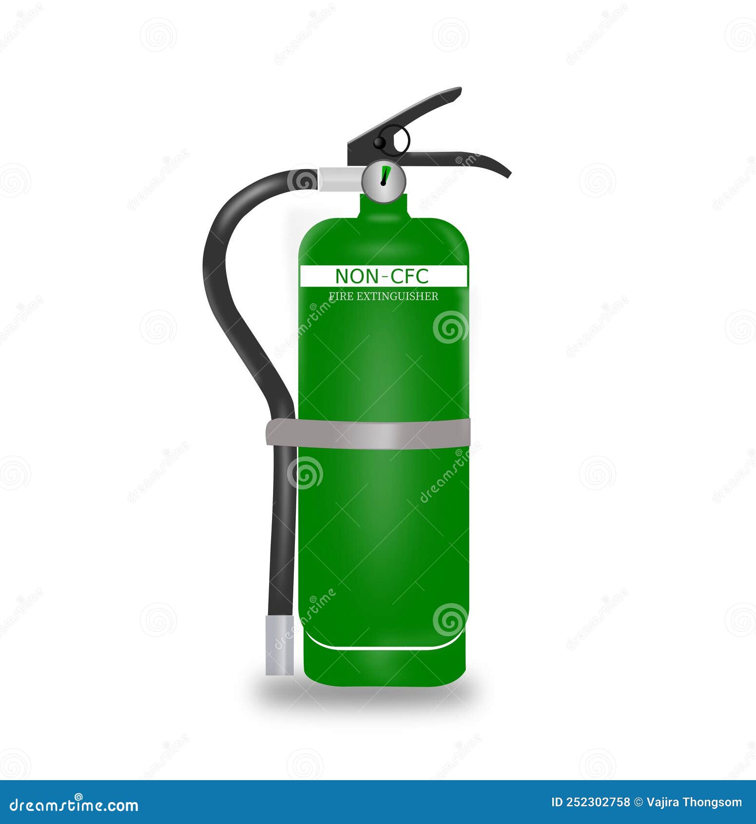 Ilustración Vectorial Del Extintor Verde De Noncfc Ilustración del ...