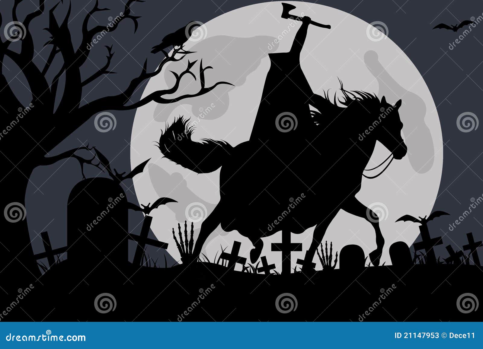 Ilustración De Un Jinete Sin Cabeza Fotos de archivo - Imagen: 21147953