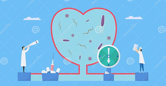 Ilustración De Vector Cardiológico Esta Enfermedad Llama Endocarditis