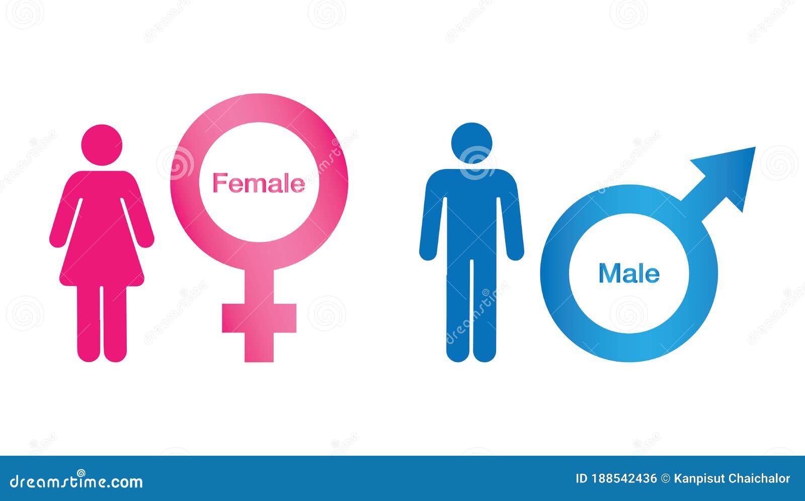 Ilustración Vectorial De Hombre Y Mujer Icono De Género Símbolo Sexual