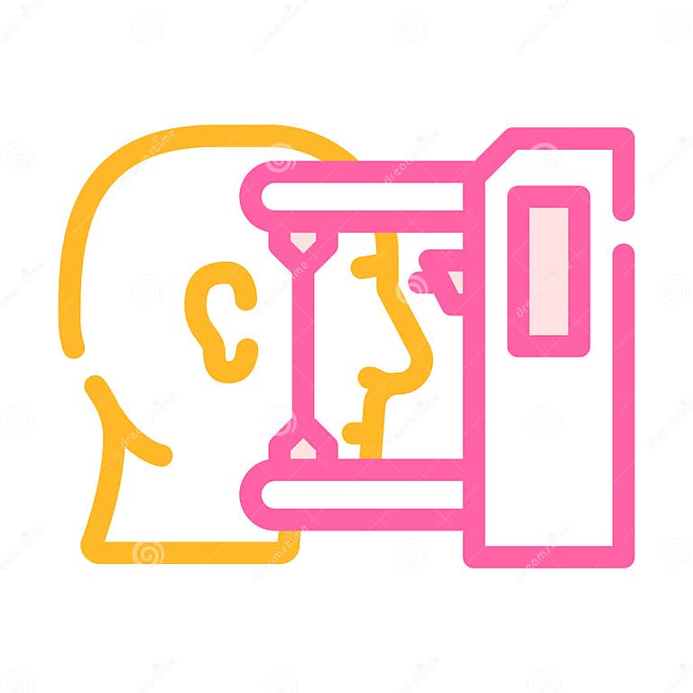 Ilustración Vectorial Del Icono De Color De La Oftalmología De Prueba