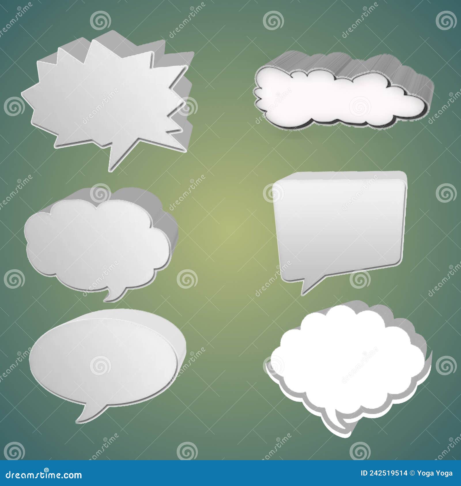 Ilustrasi 3d Bulle Message Communication Illustration Stock ...