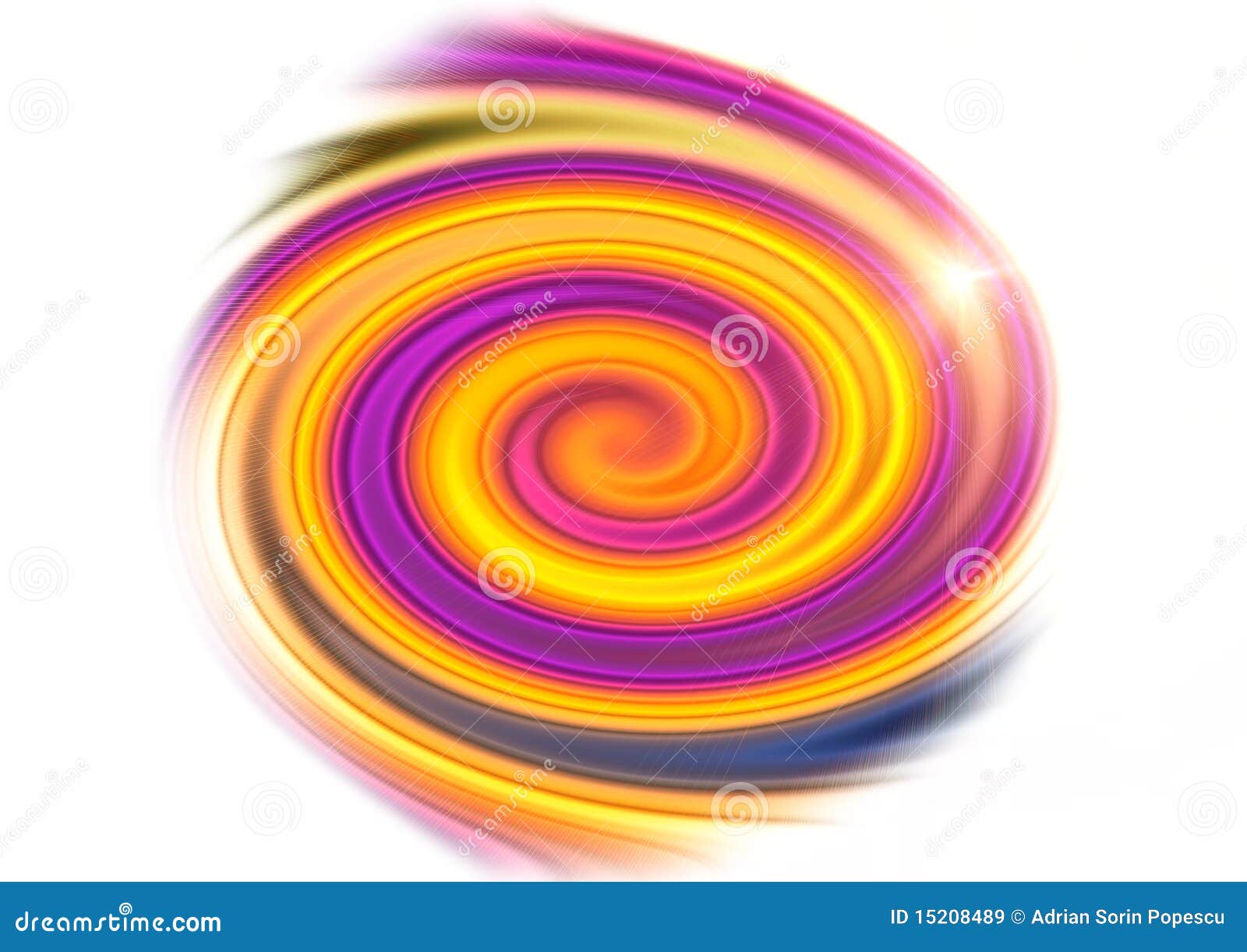 Ilustration of an Abstract Spiral of Colors Stock Illustration ...