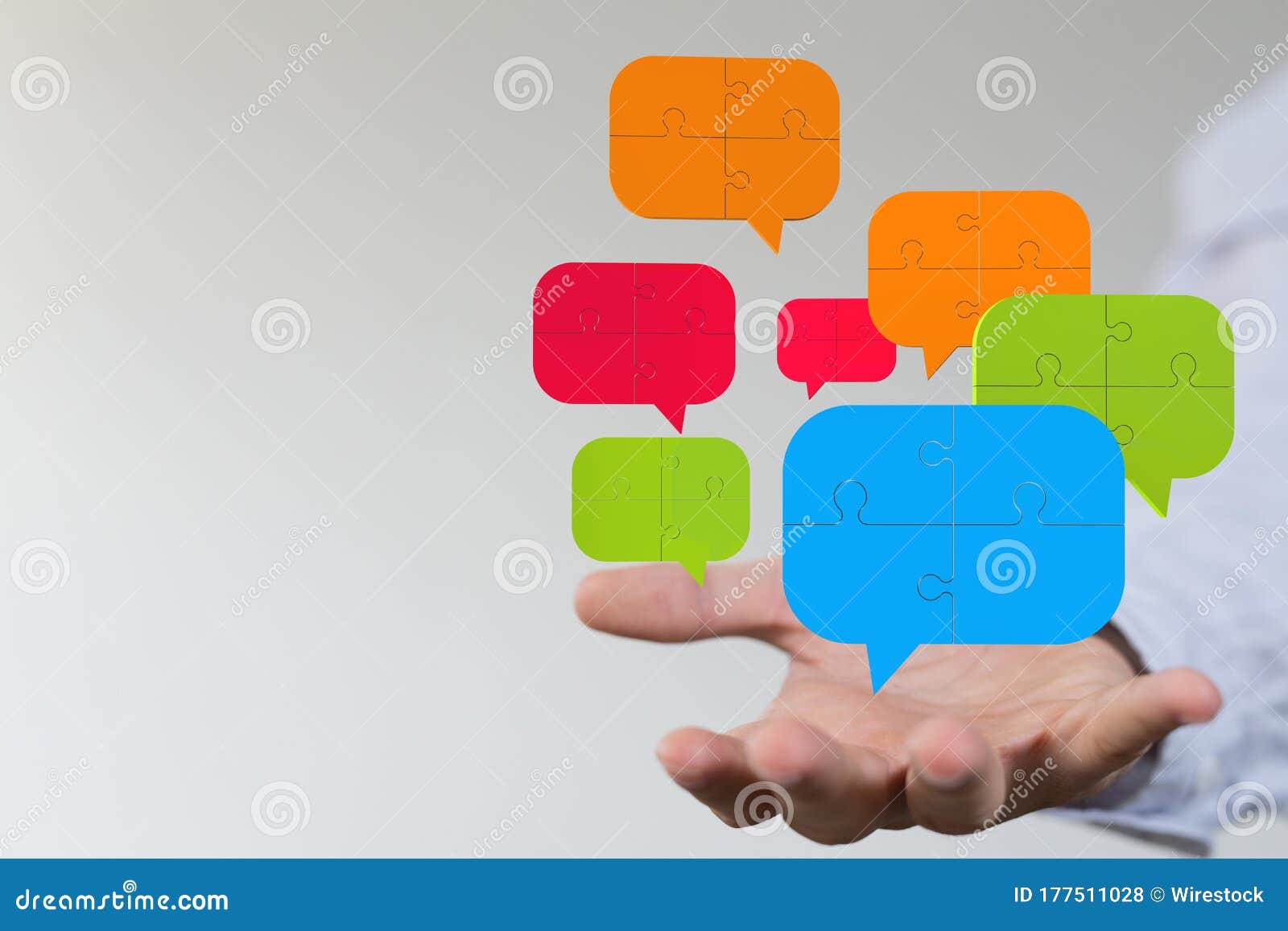 A Ilustration of a Communication Concept. the Word Communication with ...