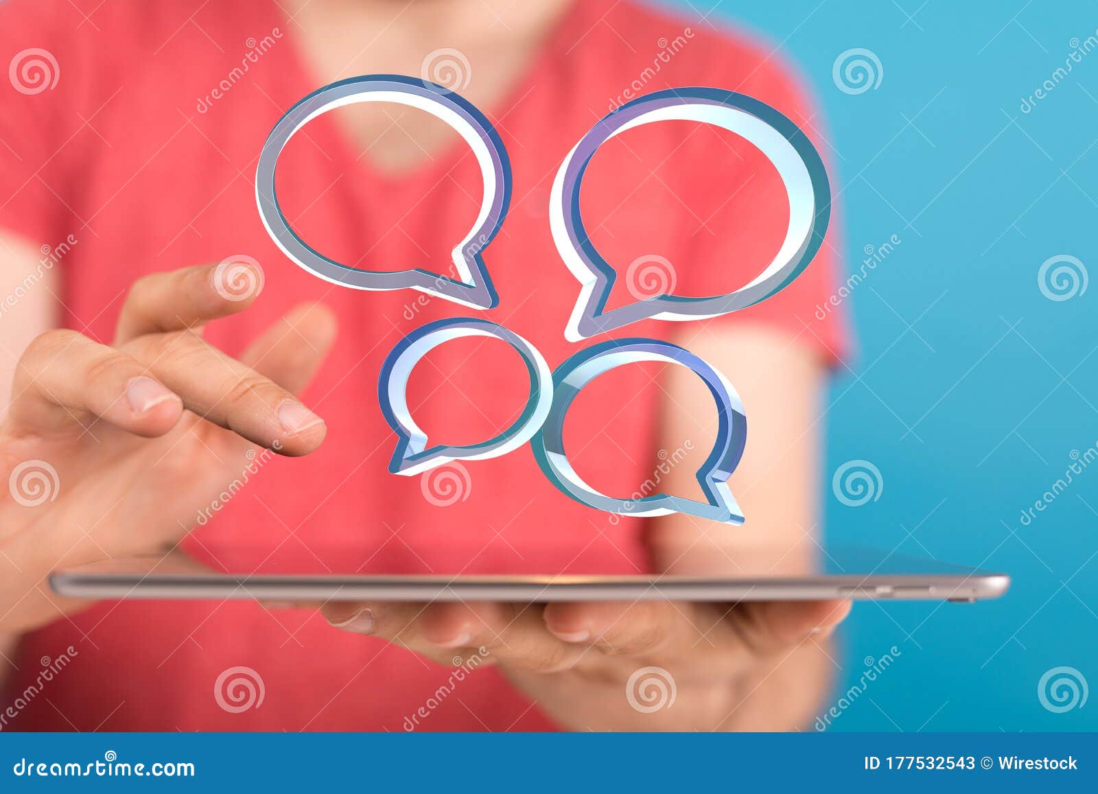 A Ilustration of a Communication Concept. the Word Communication with ...