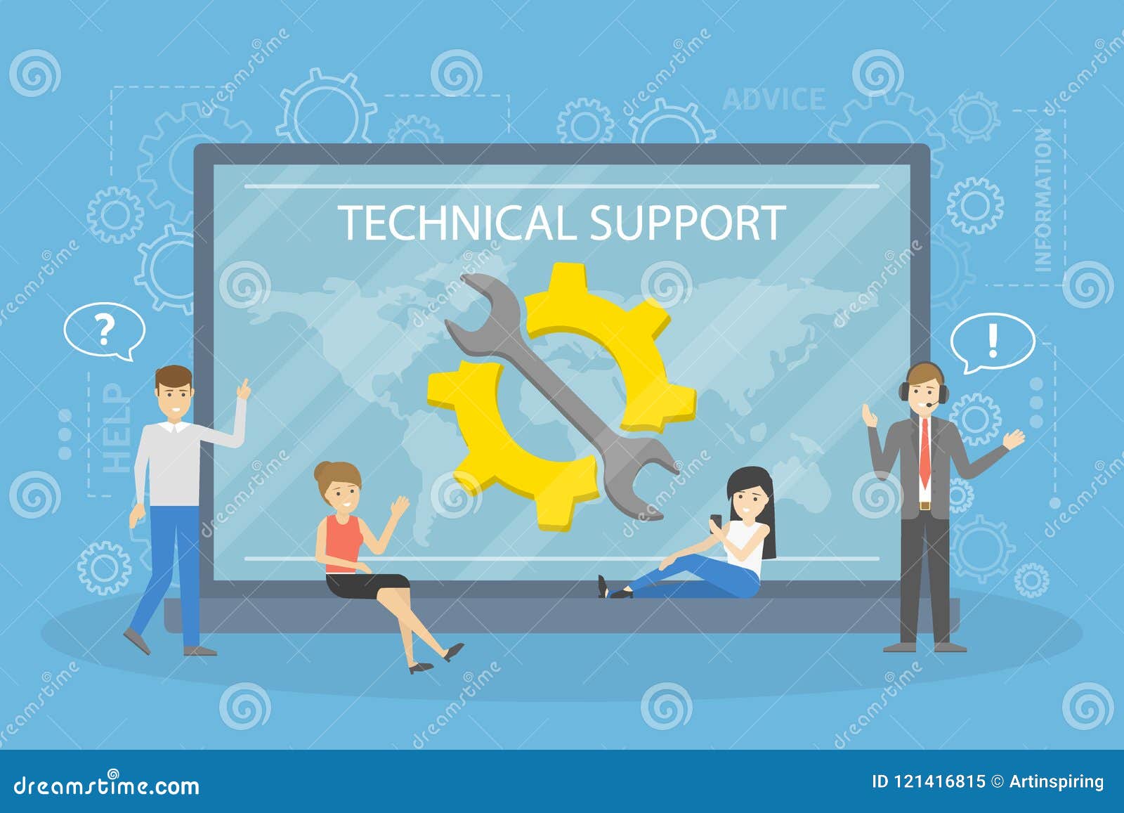 Ilustration De Concept De Support Technique Illustration de Vecteur ...