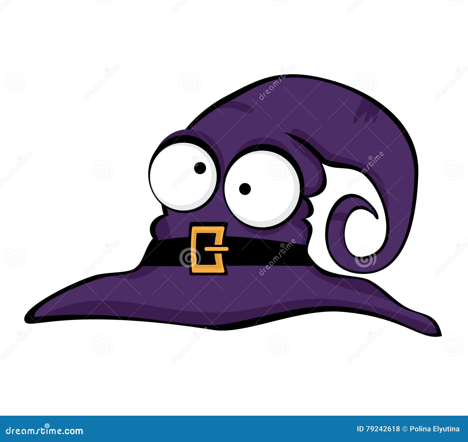 Ilustration of Halloween Cute Purple Hat Stock Vector - Illustration of ...