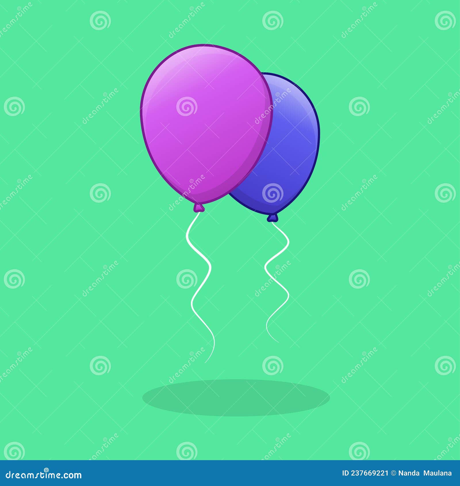 High Quality Ilustration Vector Two Ballons and Editable Can Change ...