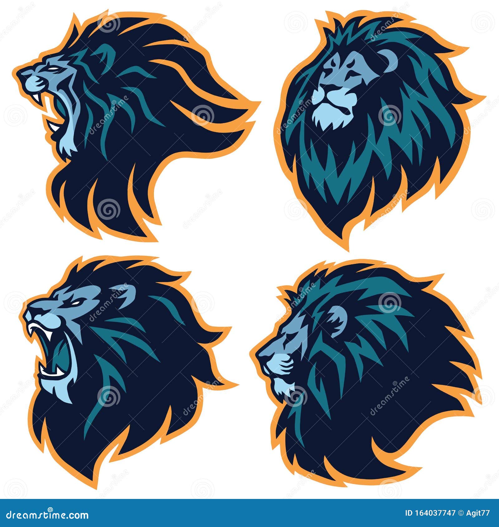 Ilustração De Vetor De Coleção Premium Do Mascote De Logotipo Esport De