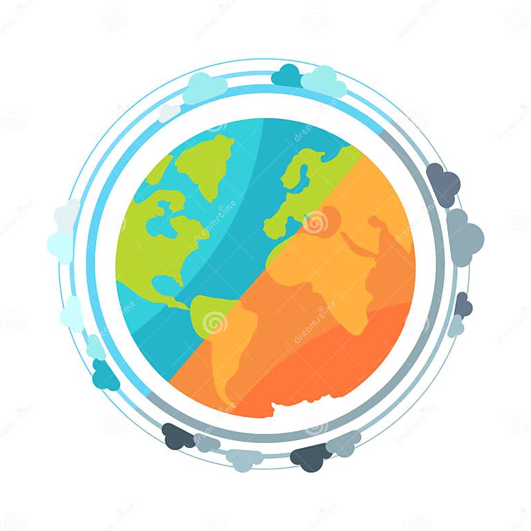 Ilustração Do Vetor Do ícone Do Globo Do Planeta Da Terra Ilustração Do