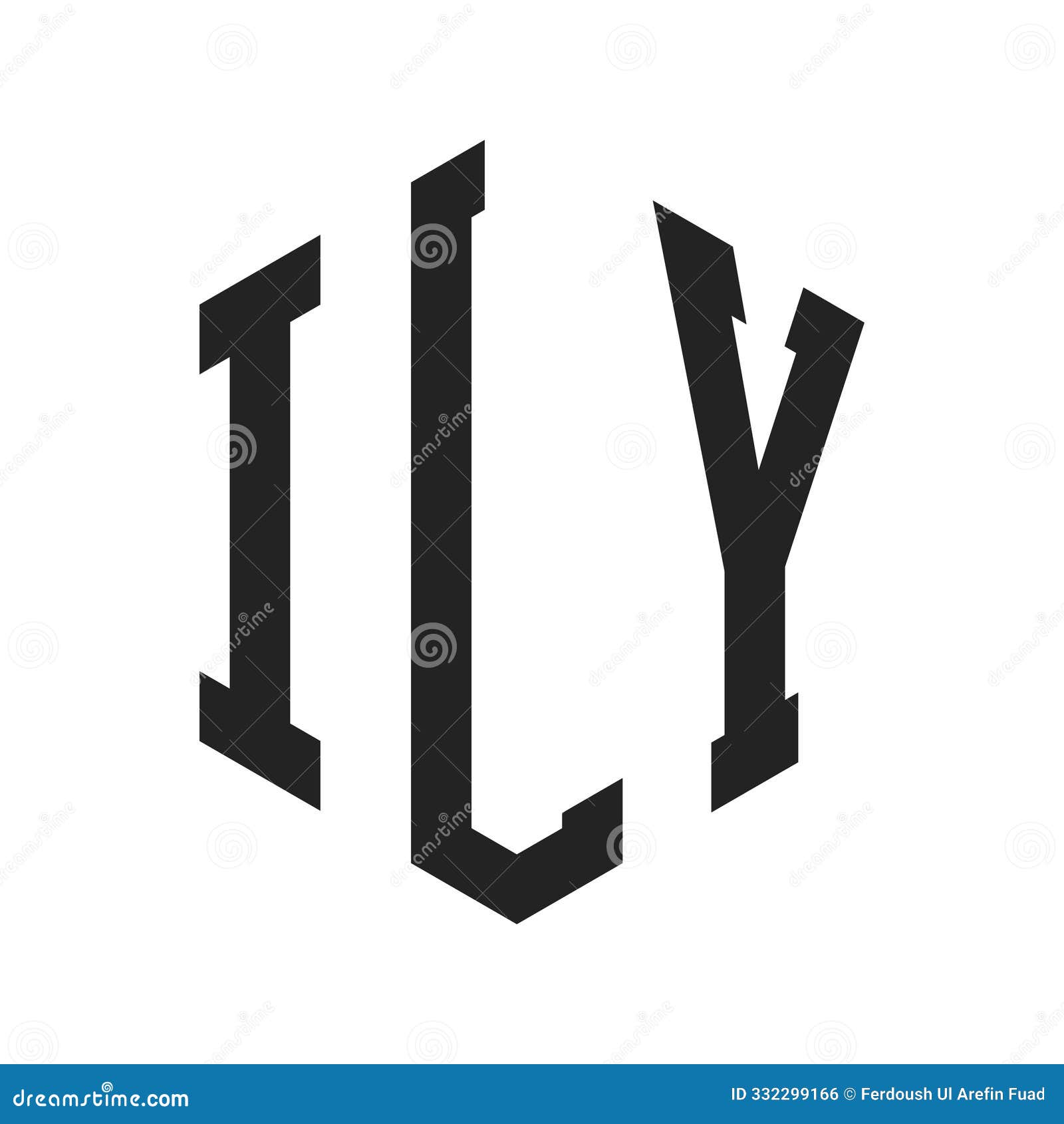 ILY Logo Design. Initial Letter ILY Monogram Logo Using Hexagon Shape ...