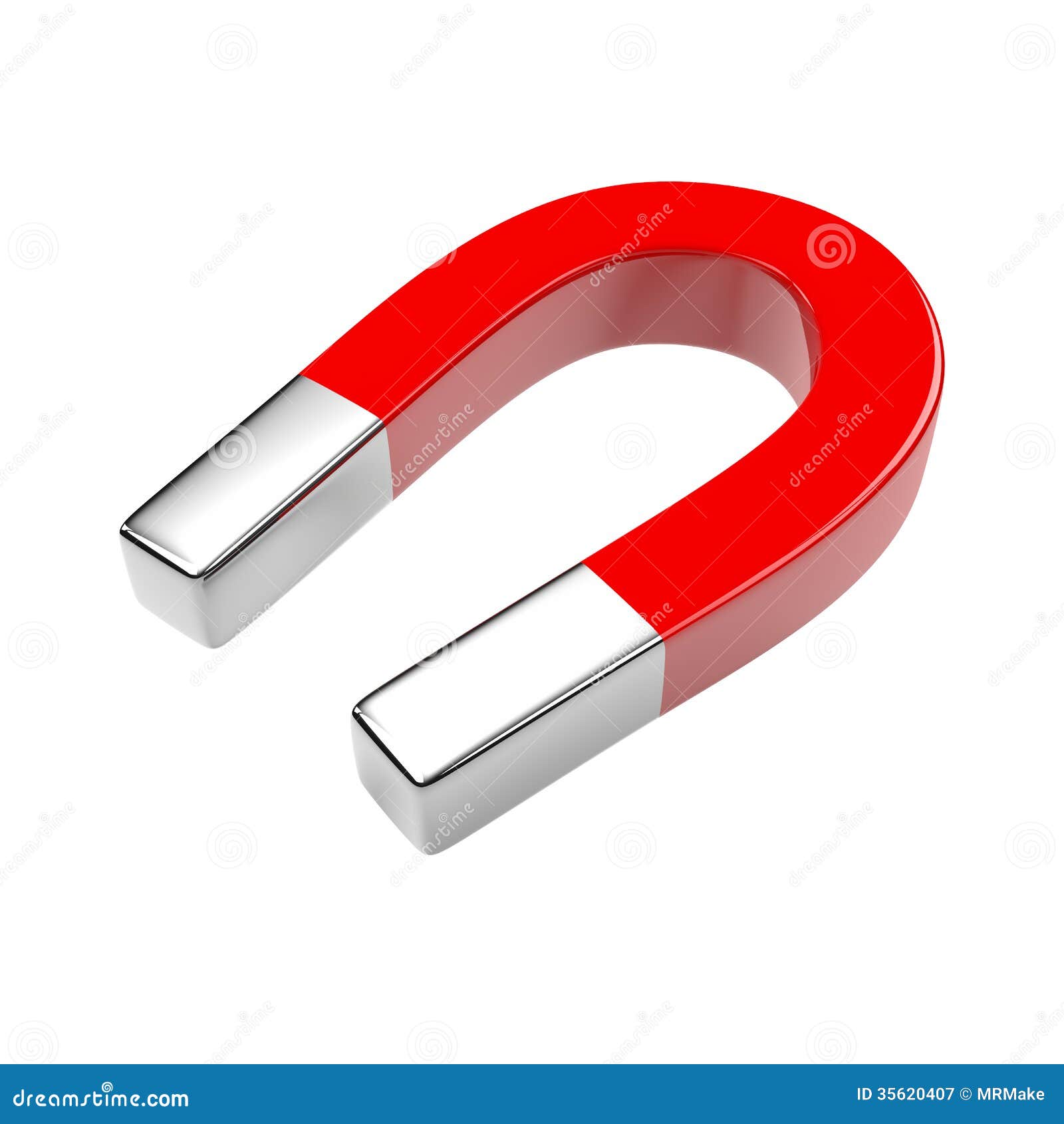 Imán rojo stock de ilustración. Ilustración de forma - 35620407