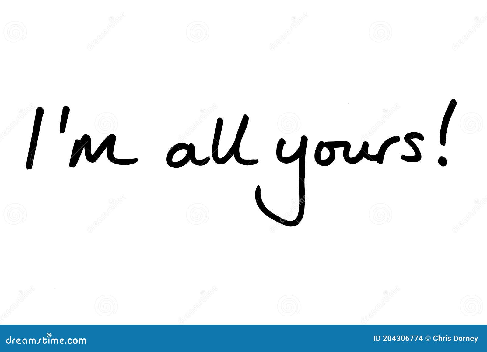 Im all yours stock illustration. Illustration of sign - 204306774