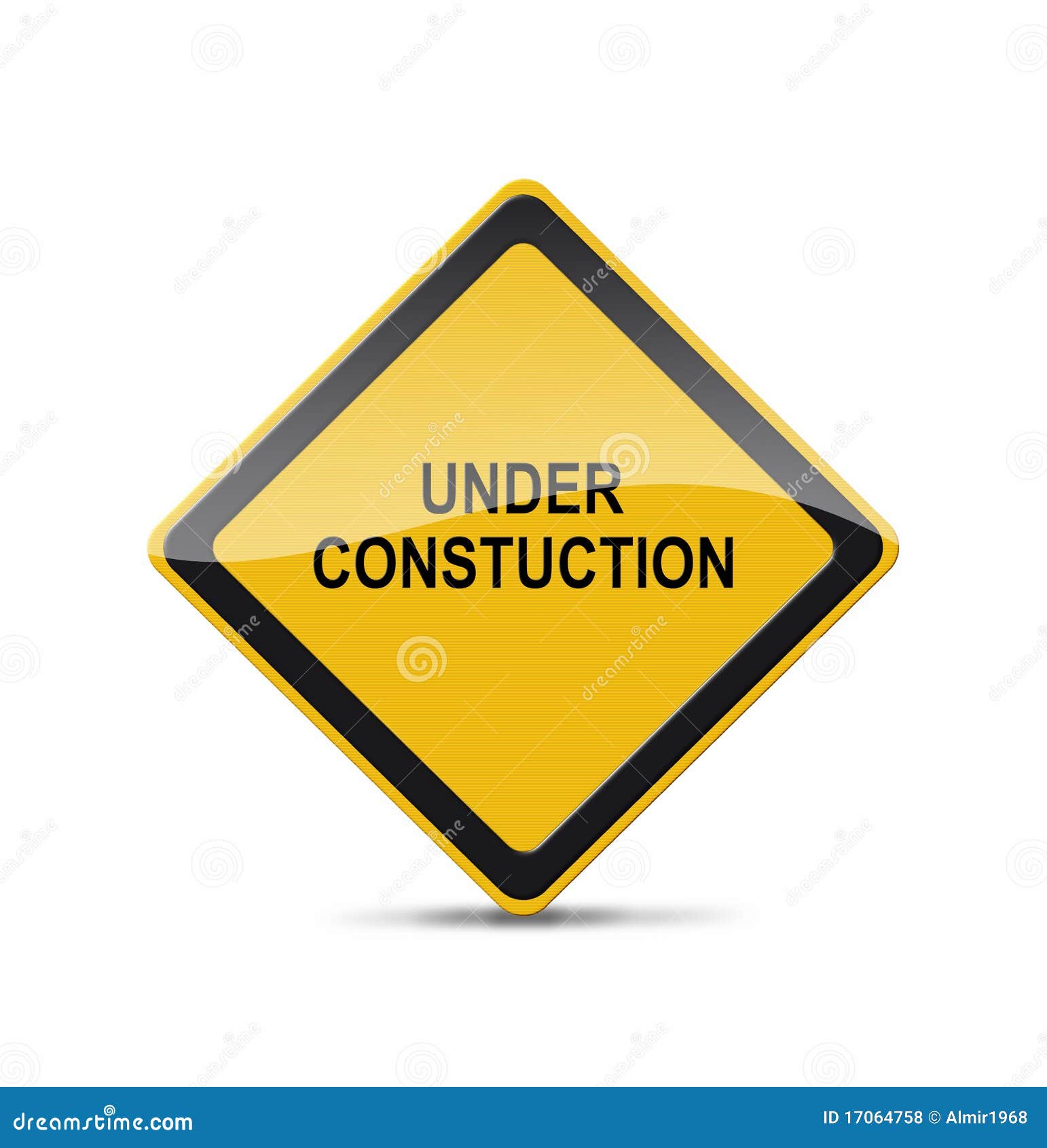 Im Bau Zeichen stock abbildung. Illustration von internet - 17064758