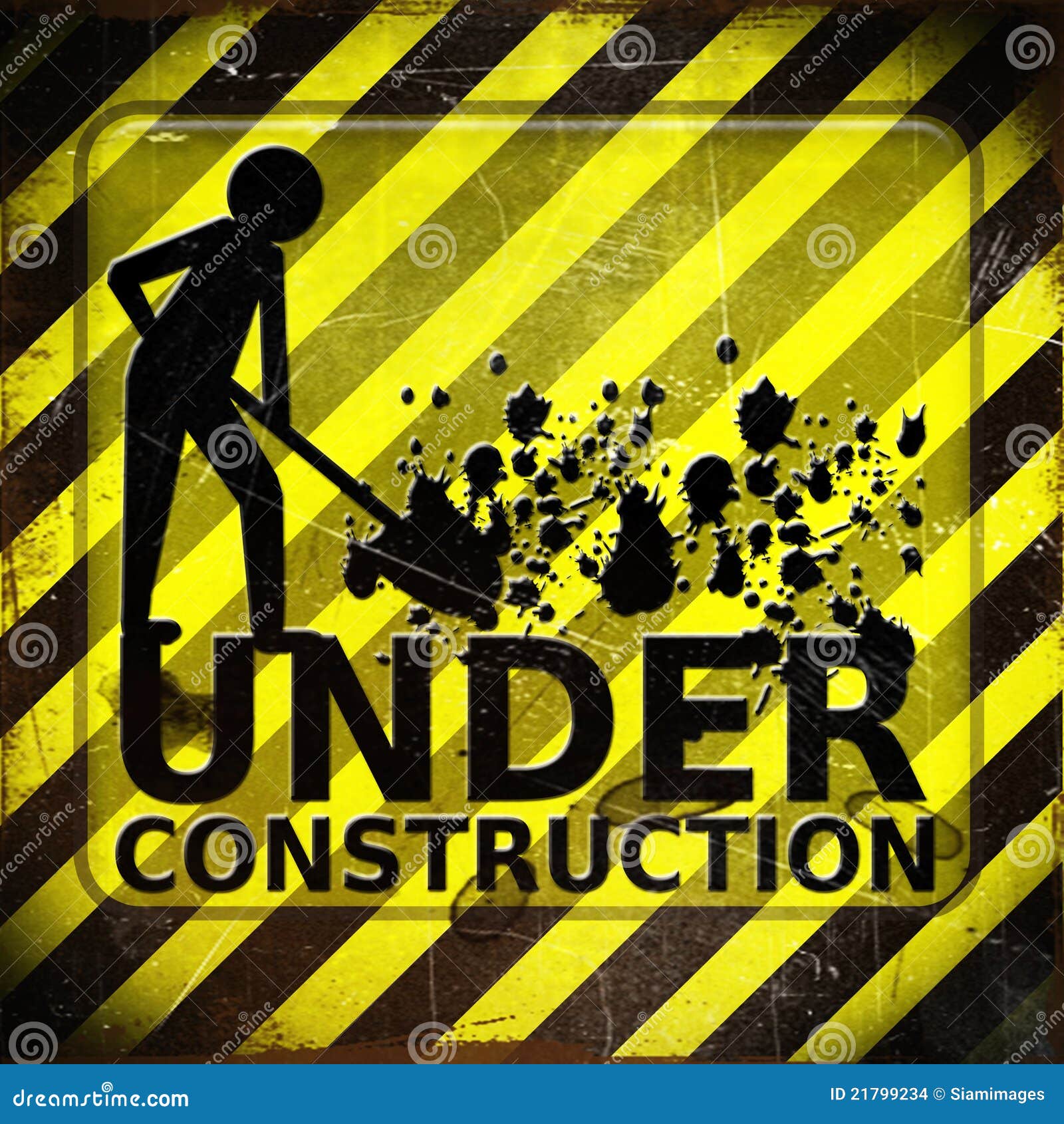 Im Bau Zeichen stock abbildung. Illustration von zustand - 21799234